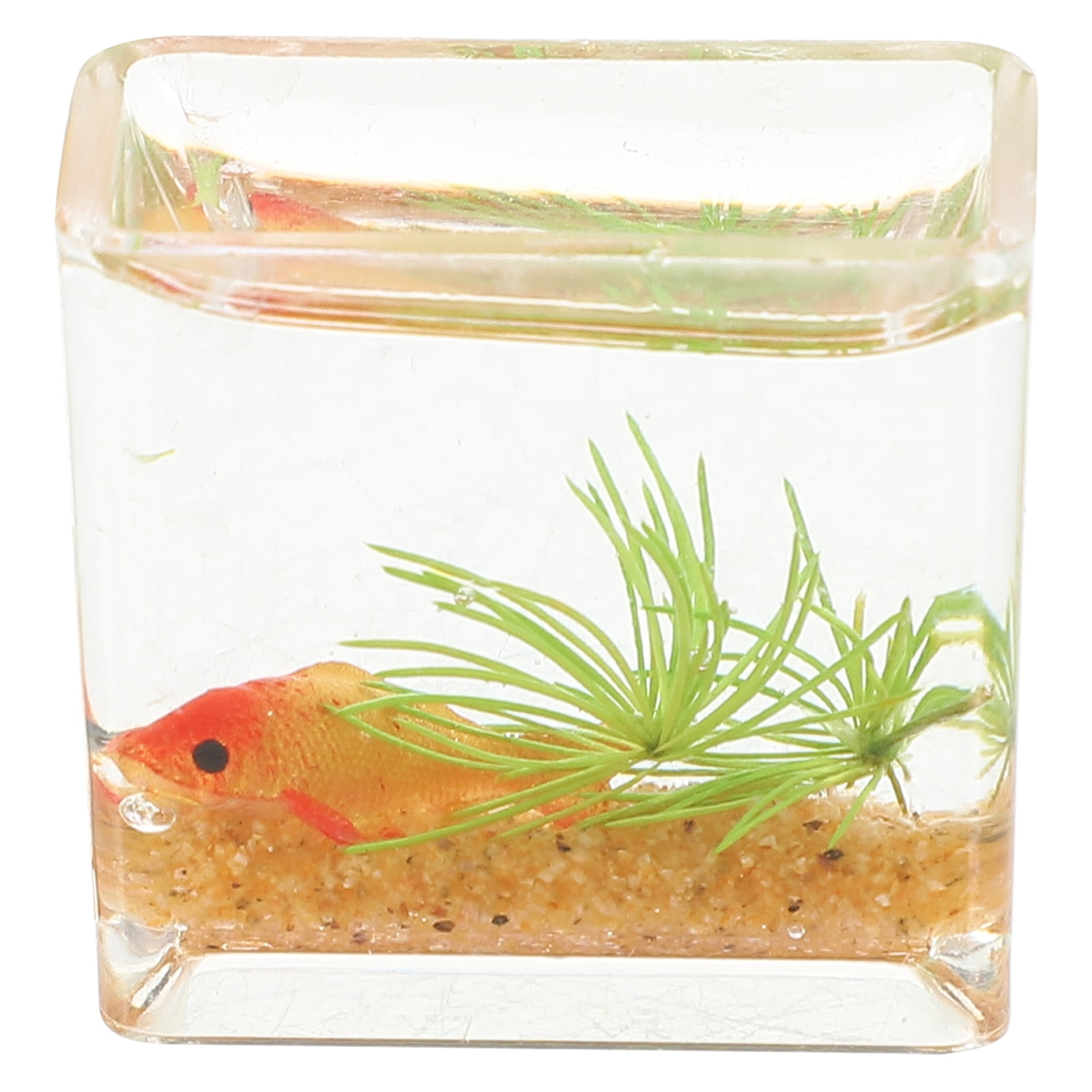 Micro Landscape Goldfish Tank Model with Tiny Ornament Mini Aquarium ...