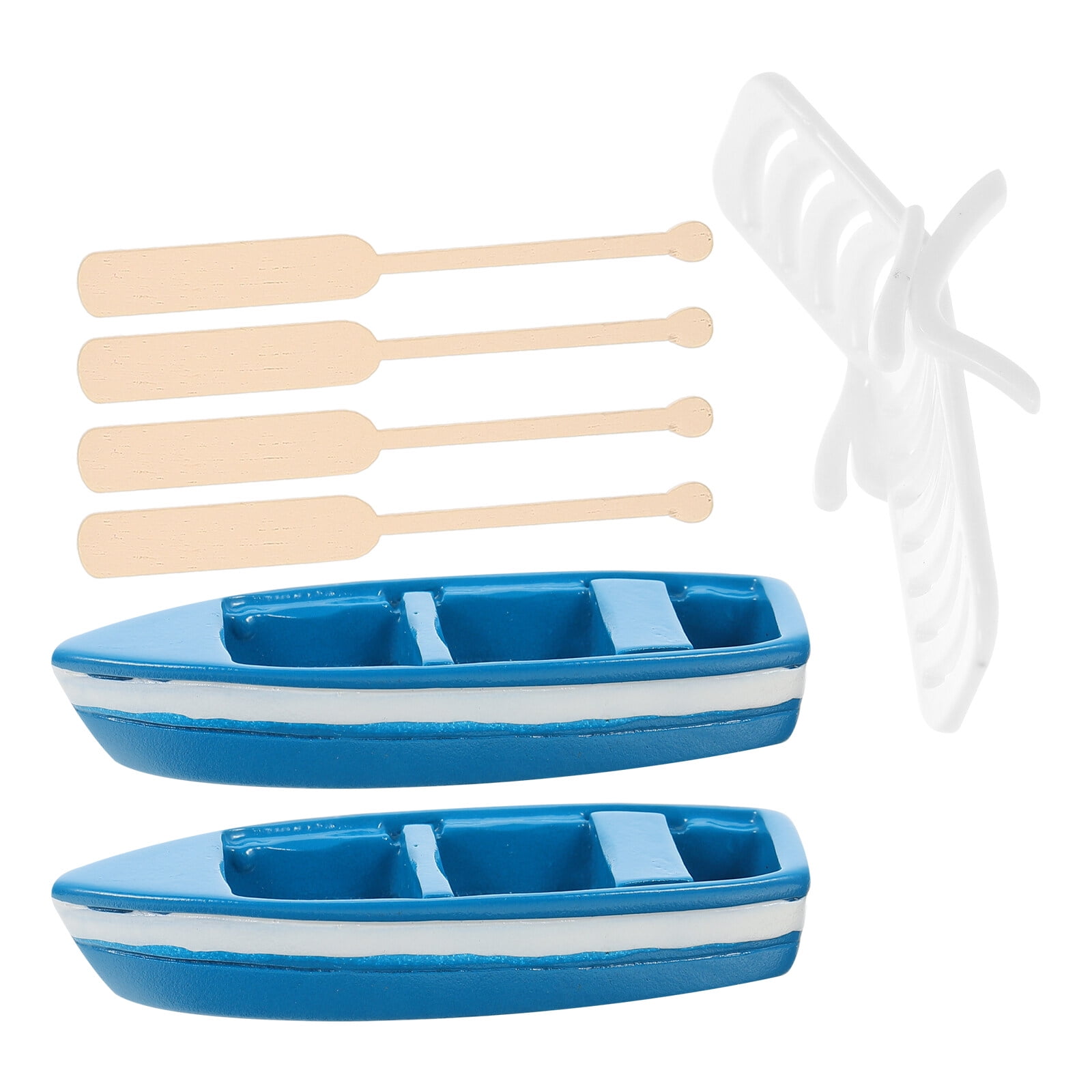 Micro Landscape Ornament 2 Sets Mini Beach Boat Models Statue Cutip ...