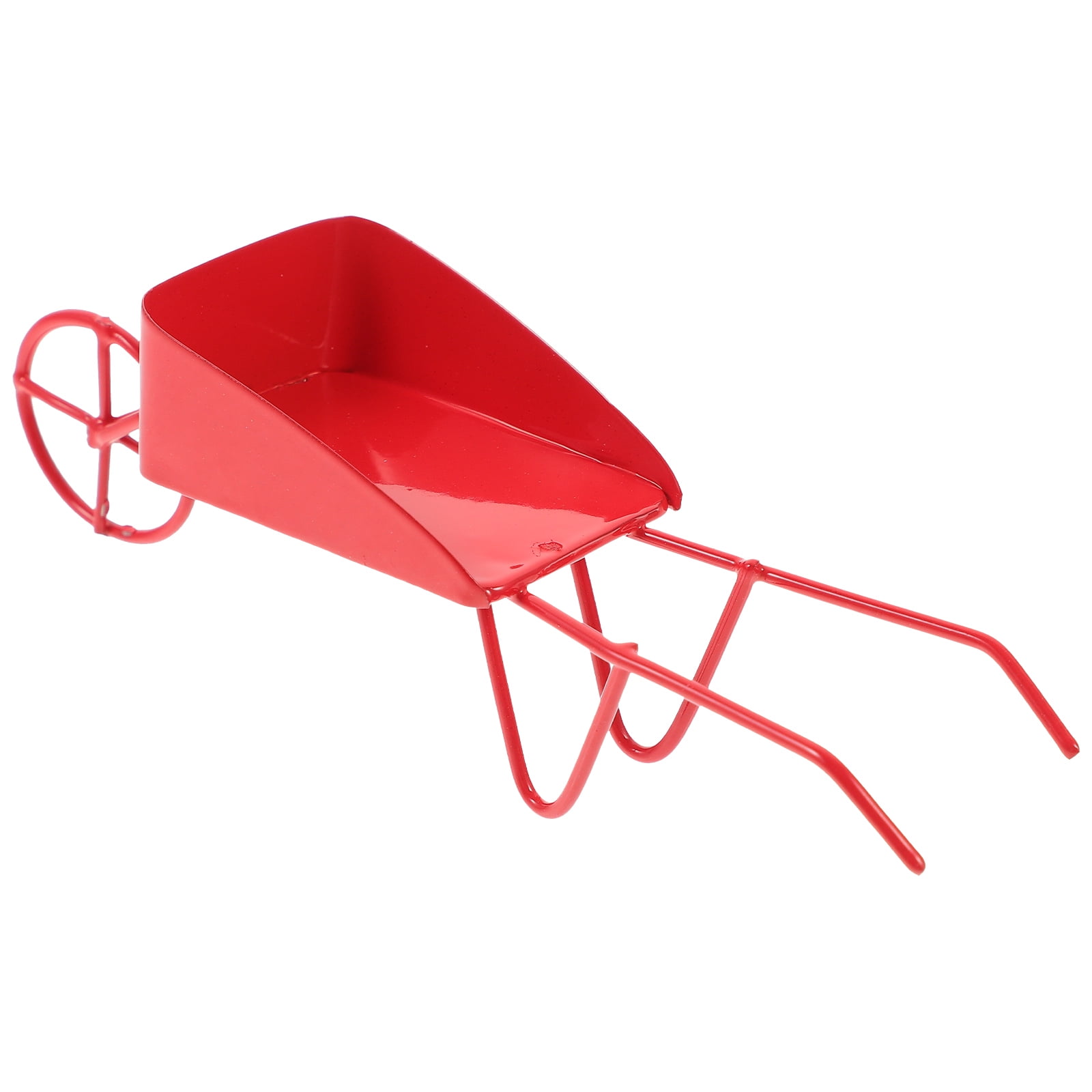 Micro Landscape Props Small Wheelbarrow for Women Kitchen Toy Carts Red ...