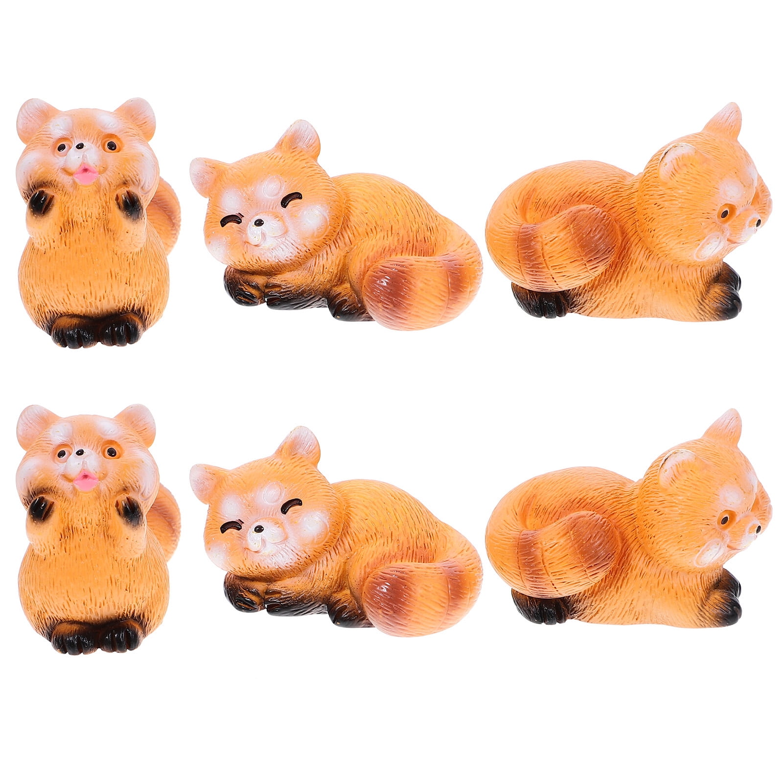 Micro Landscape Red Panda Doll Decoration Miniature Lesser Statue ...