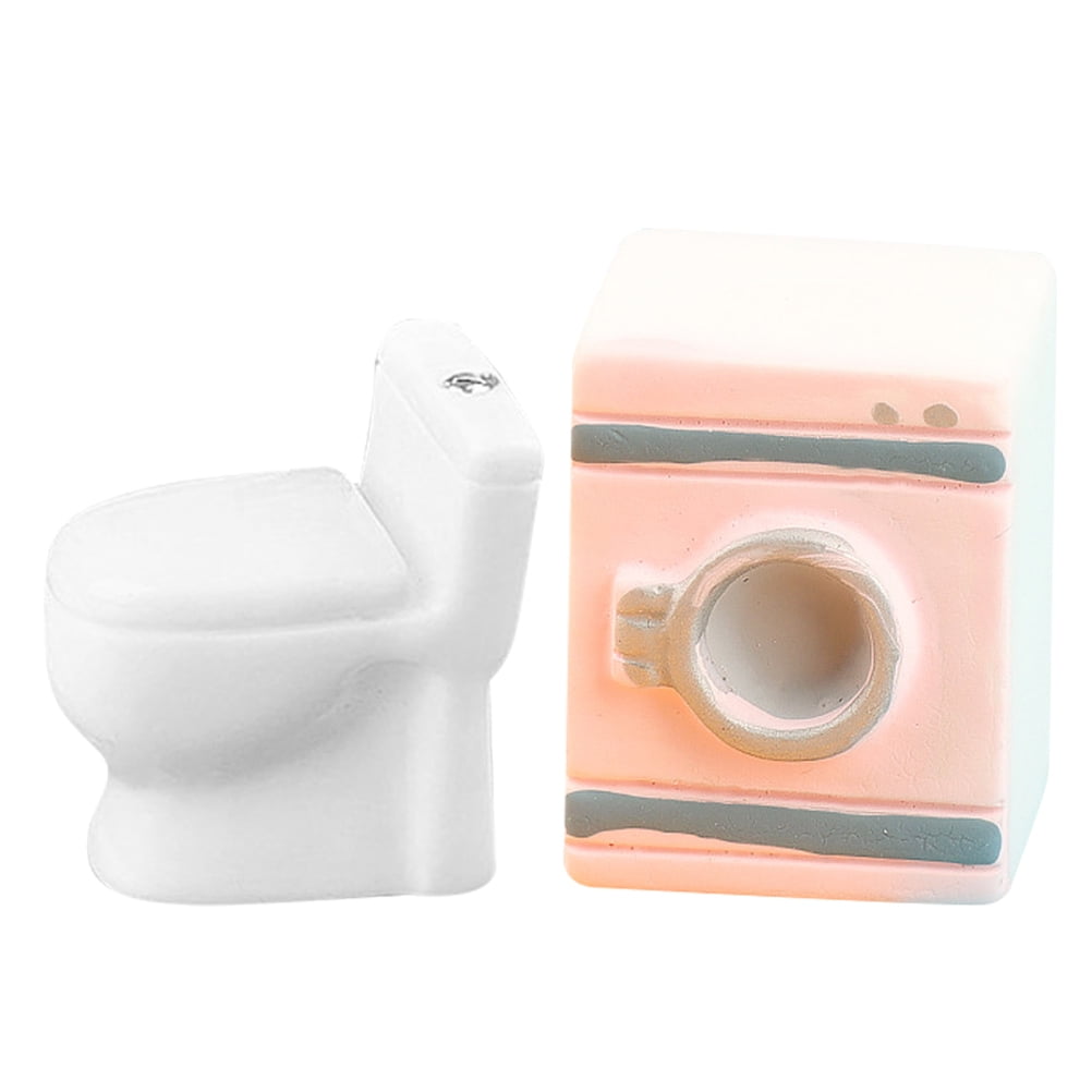 Micro Landscape Washing Machine Mini Decor House Washer Doll Fake ...