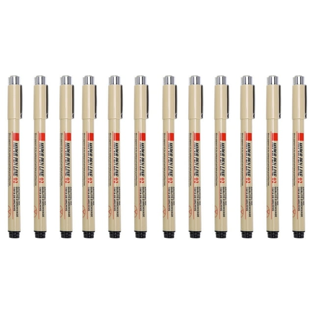 Micro Line Pens, PIGA Archival Grade Ink 12Pcs Line Drawing Pen For ...