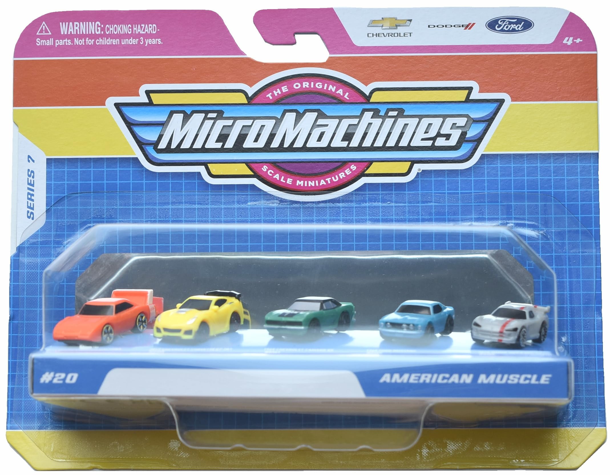 Micro Machines American Muscle Series 7 Cars, Multicolor, 5 Pieces ...