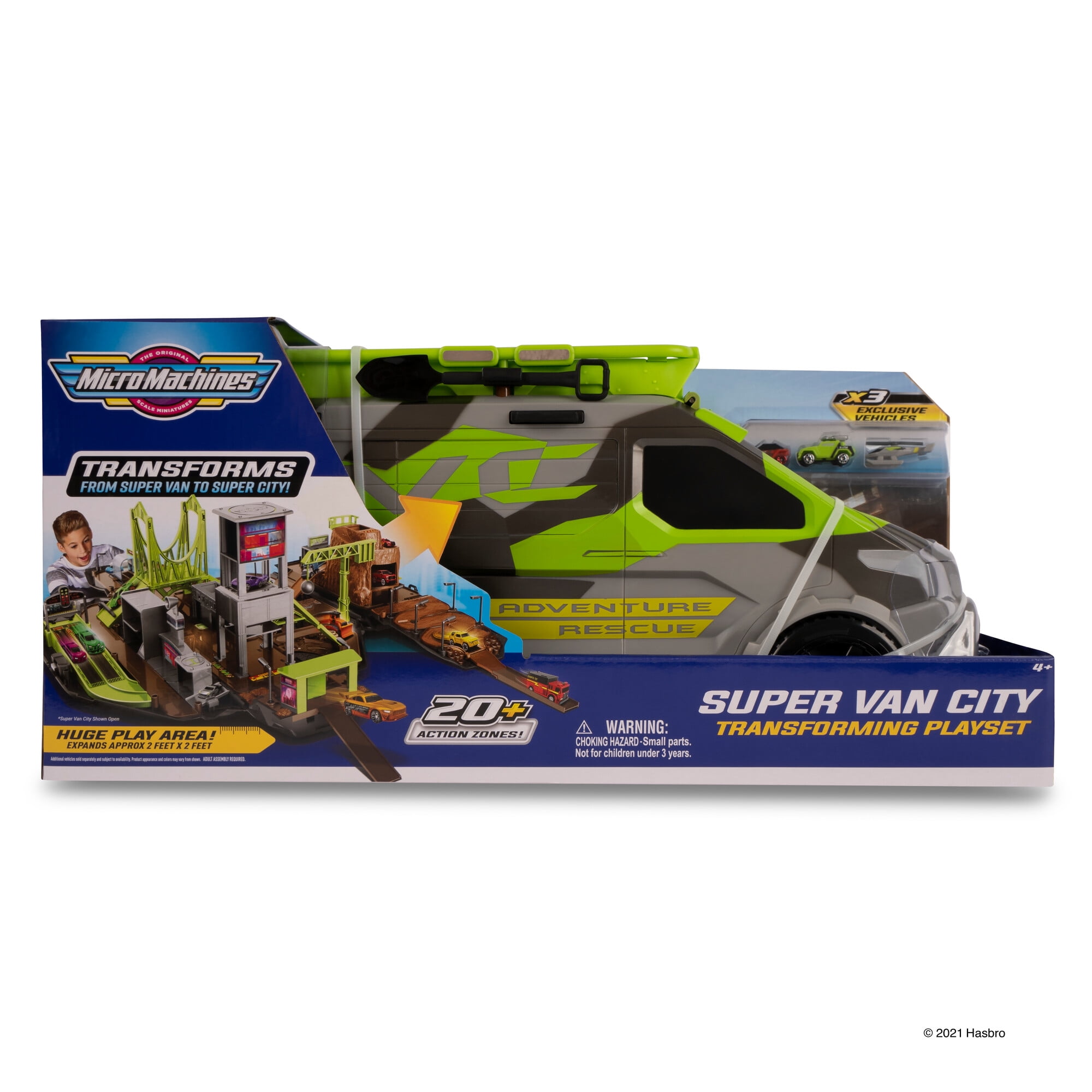 Micro Machines Super Van City Large Playset - Toy Cars for Kids and ...