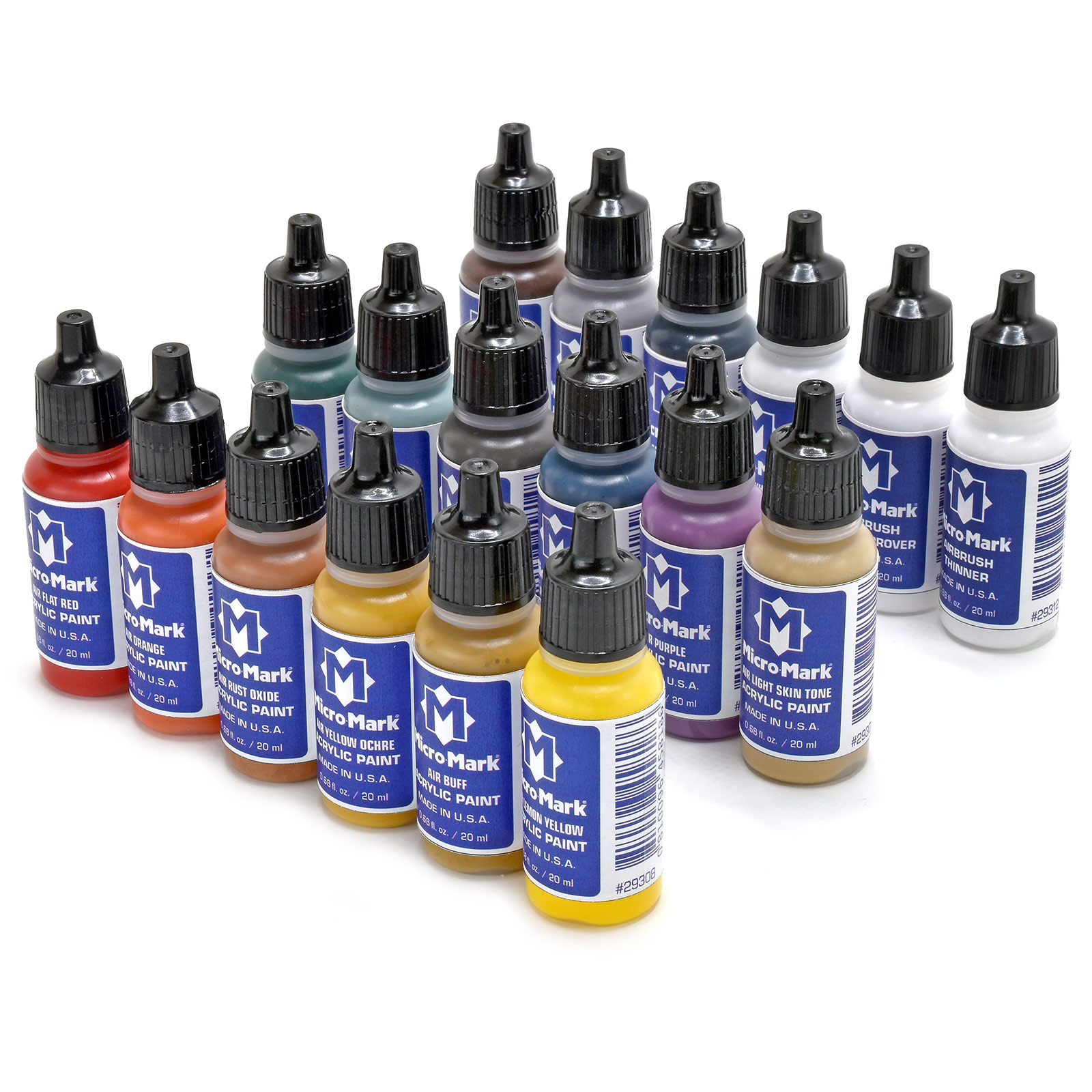 Micro-Mark Basic Color Acrylic Airbrush Paint Set - Walmart.com
