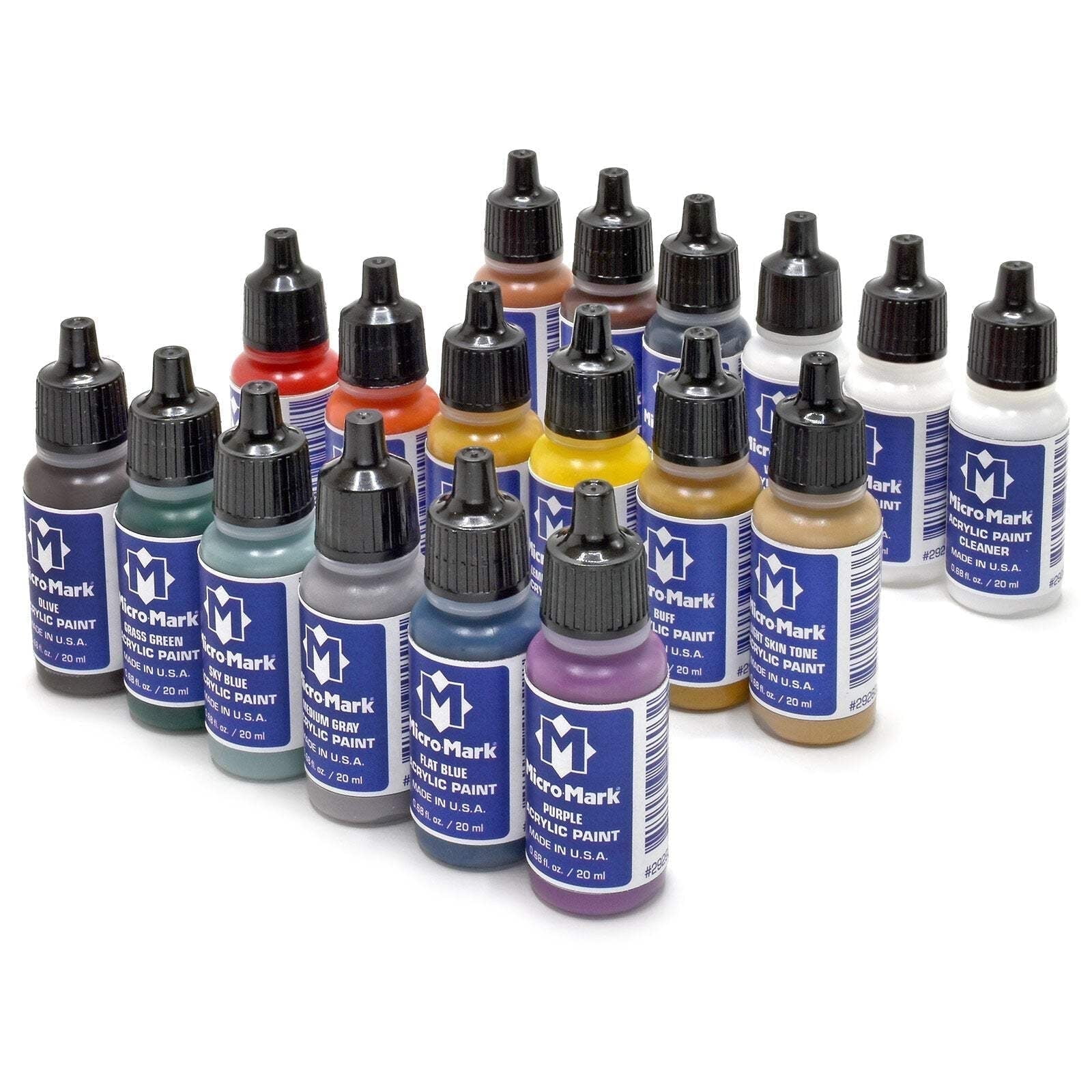 Micro-Mark Basic Color Model Paint Set - Versatile Paint Set for Models ...