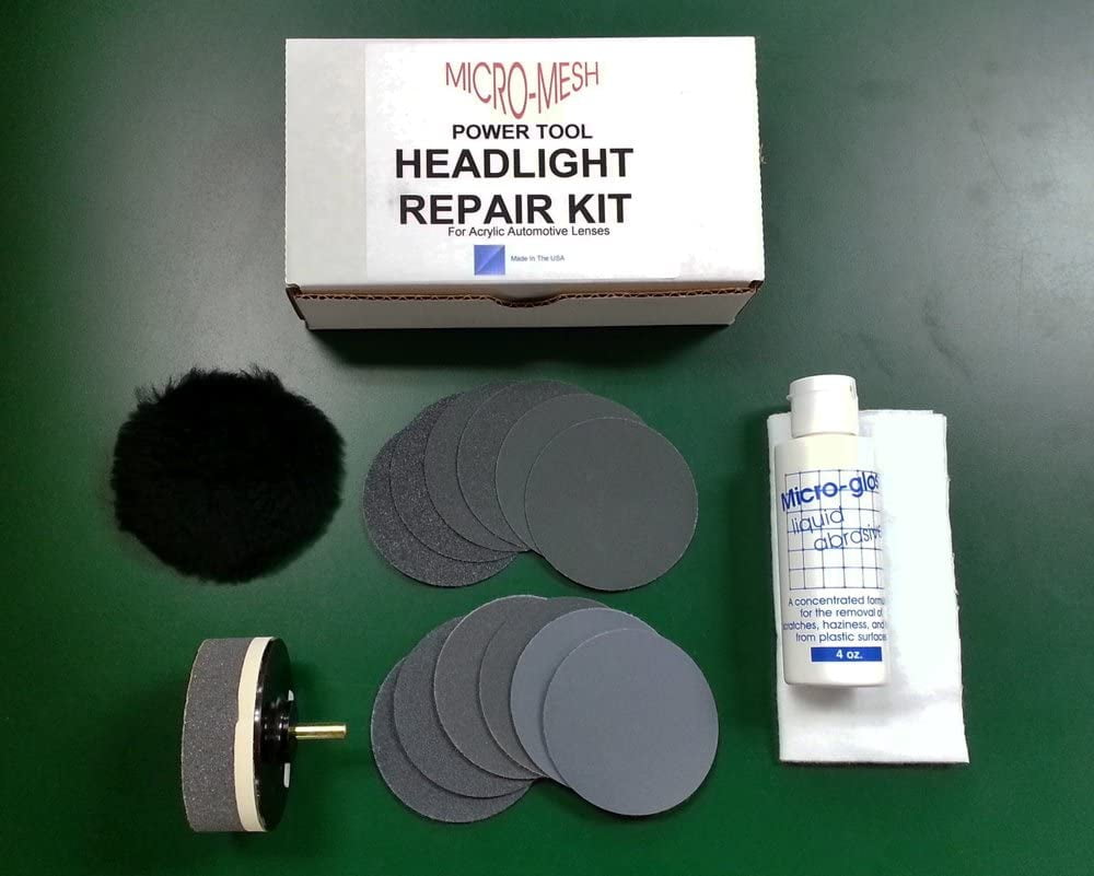 Micro-Mesh Acrylic / Plexiglass Plastic Car Headlight Lens Restore Kit ...