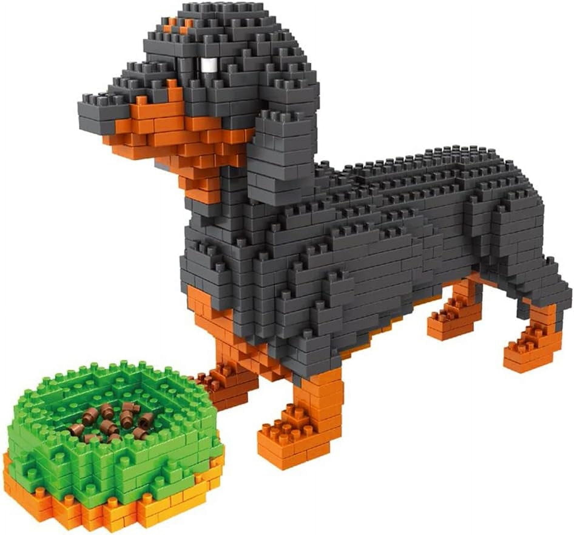 Micro Mini Blocks Dog Building Animal Set DIY 3D Building Toy Bricks ...