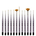 Micro Mini Fine Detail Paint Brush Set of 12 Pieces, SmAll Short Handle ...