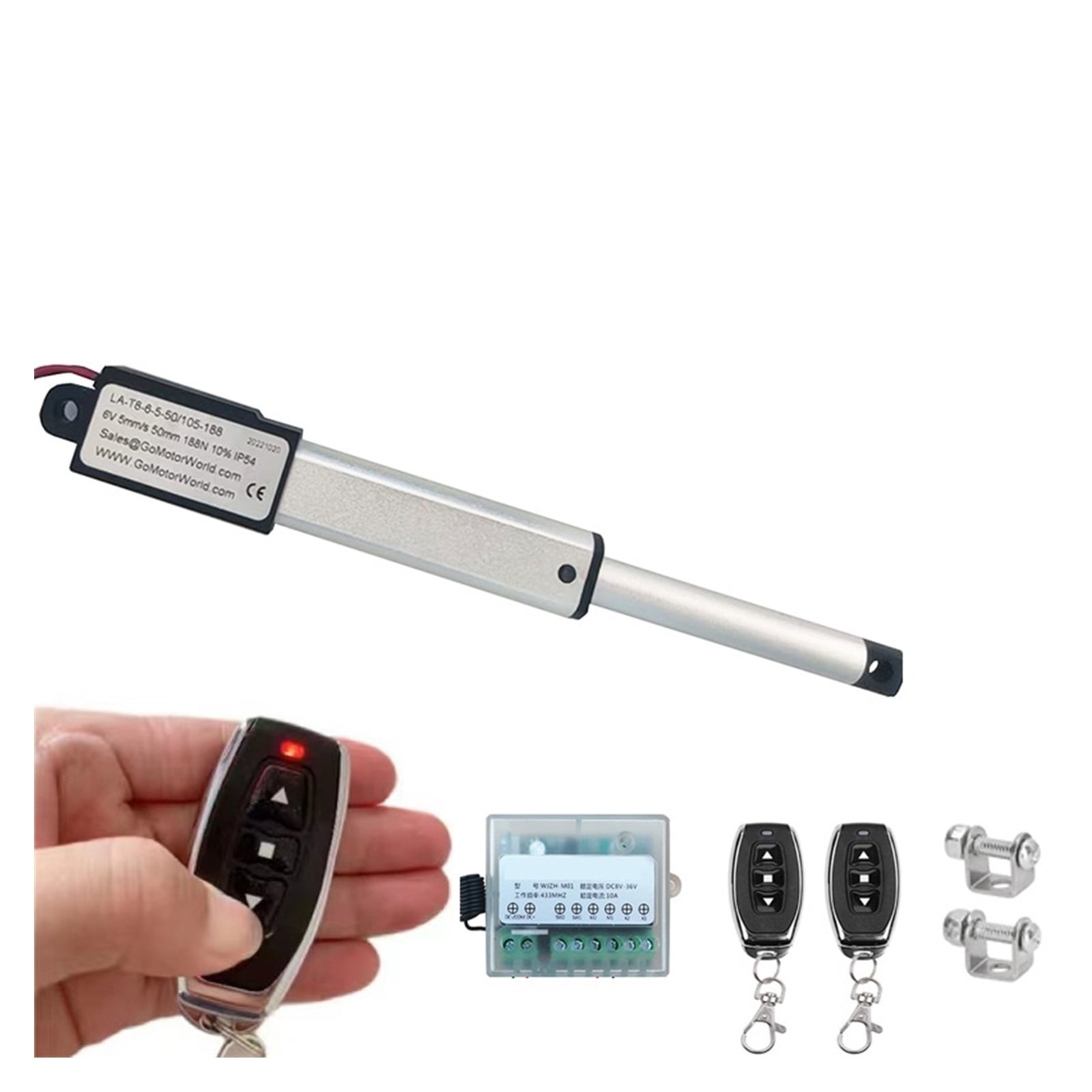 Micro Mini Linear Actuators Remote Controller12V Stroke 10/15/20/30/50 ...