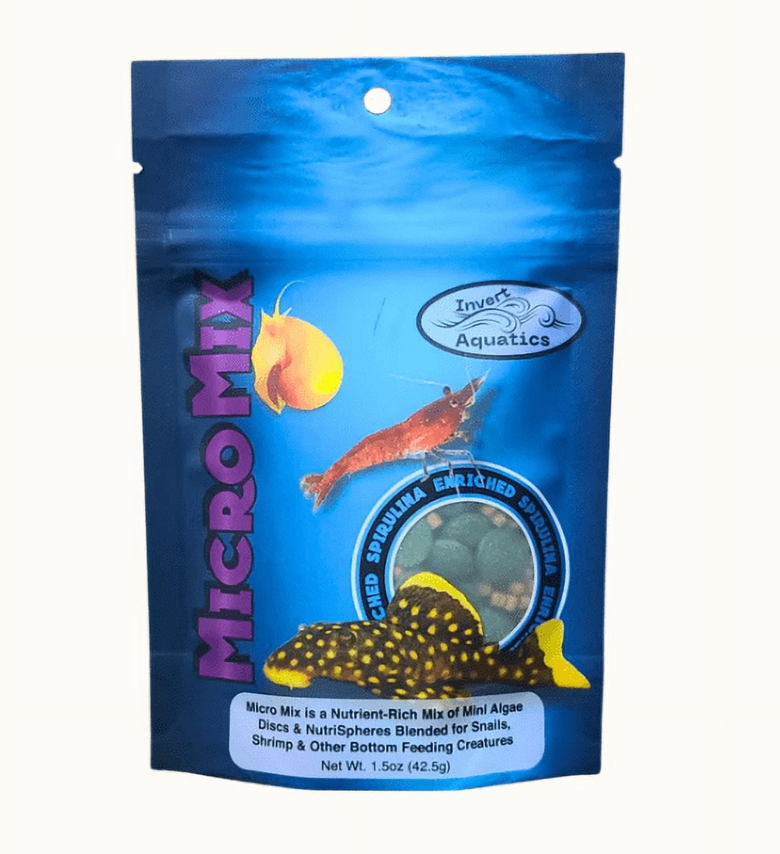 Micro Mix - Sinking Blended Diet for Snails, Shrimp & Bottom Feeding Fish (1.5 oz (42.5g ...