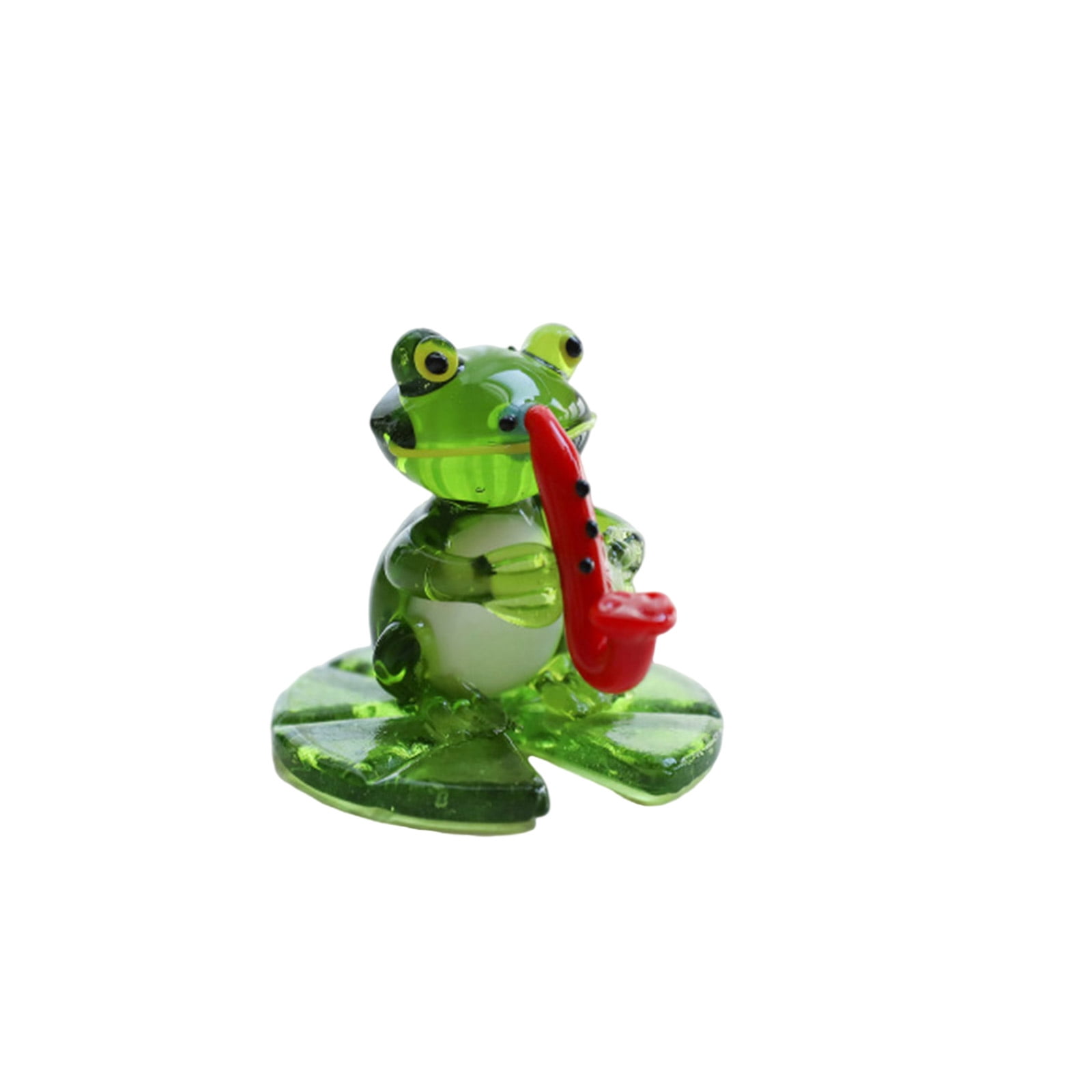 Micro Music Crown Frog Playing Cornet Saxophone Drum Playing Lute ...