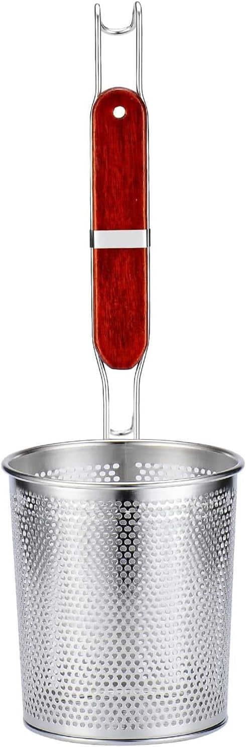 Micro-Perforated Stainless Steel Pasta Basket Mesh Spider Food Dumpling ...