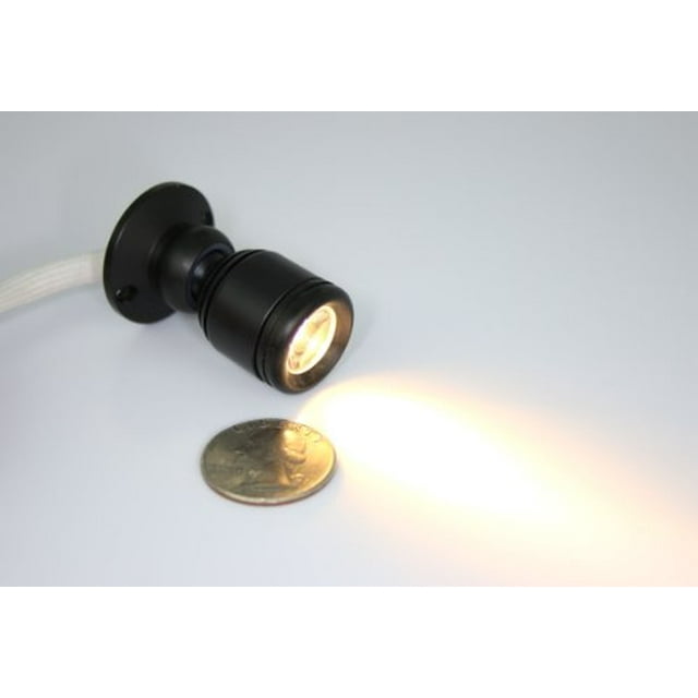 Micro Pivoting Spotlight - 1W Warm LED Lamp, 12-28VDC - Walmart.com