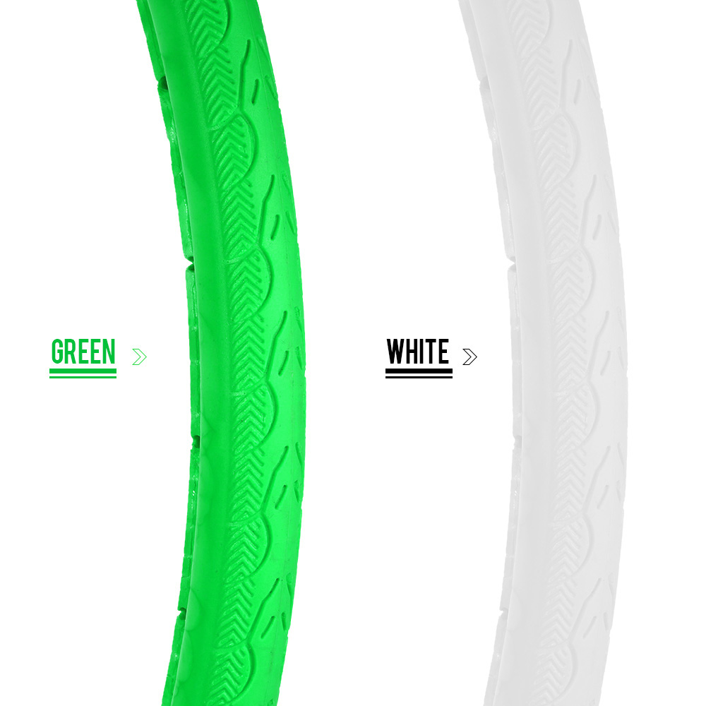 Micro-Porous Airless Colored Fixed-Gear Solid Bike Tire, 700*23C, Green ...