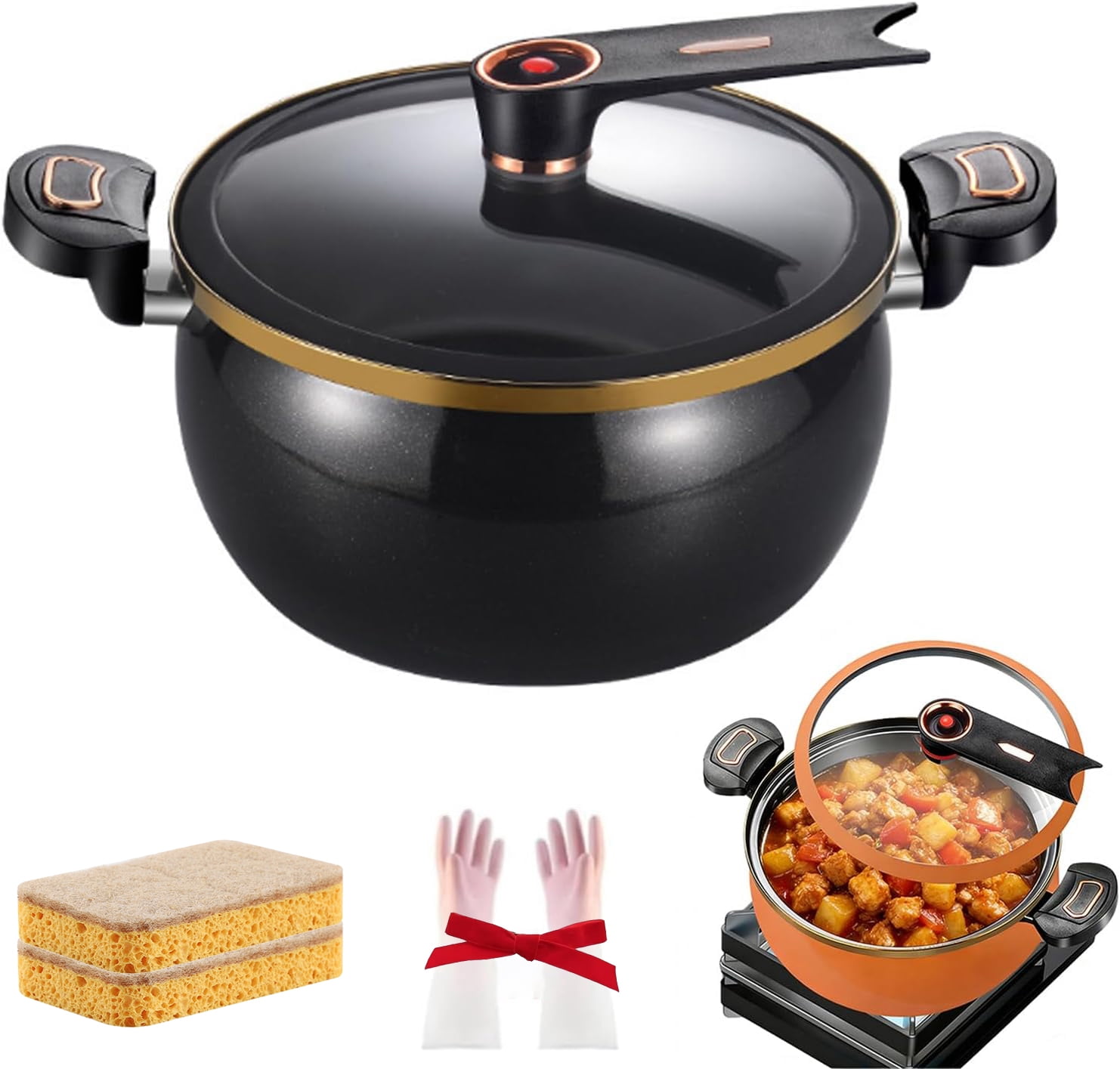 Micro Pressure Cooker, 8.45 Qt Micro Pressure Cooker Multi-Function Non ...