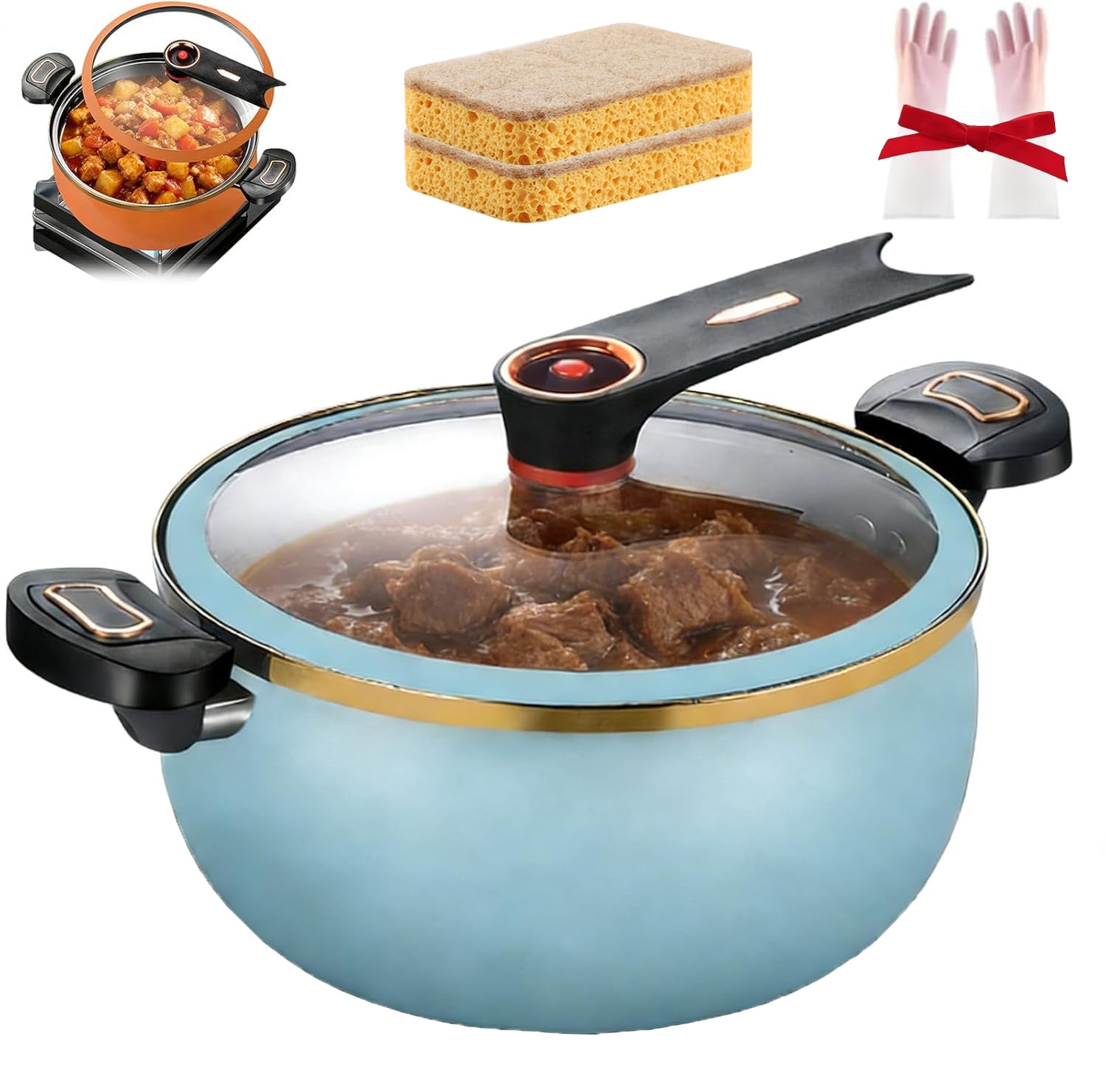 Micro Pressure Cooker, 8.45 Qt Micro Pressure Cooker Multi-Function Non ...