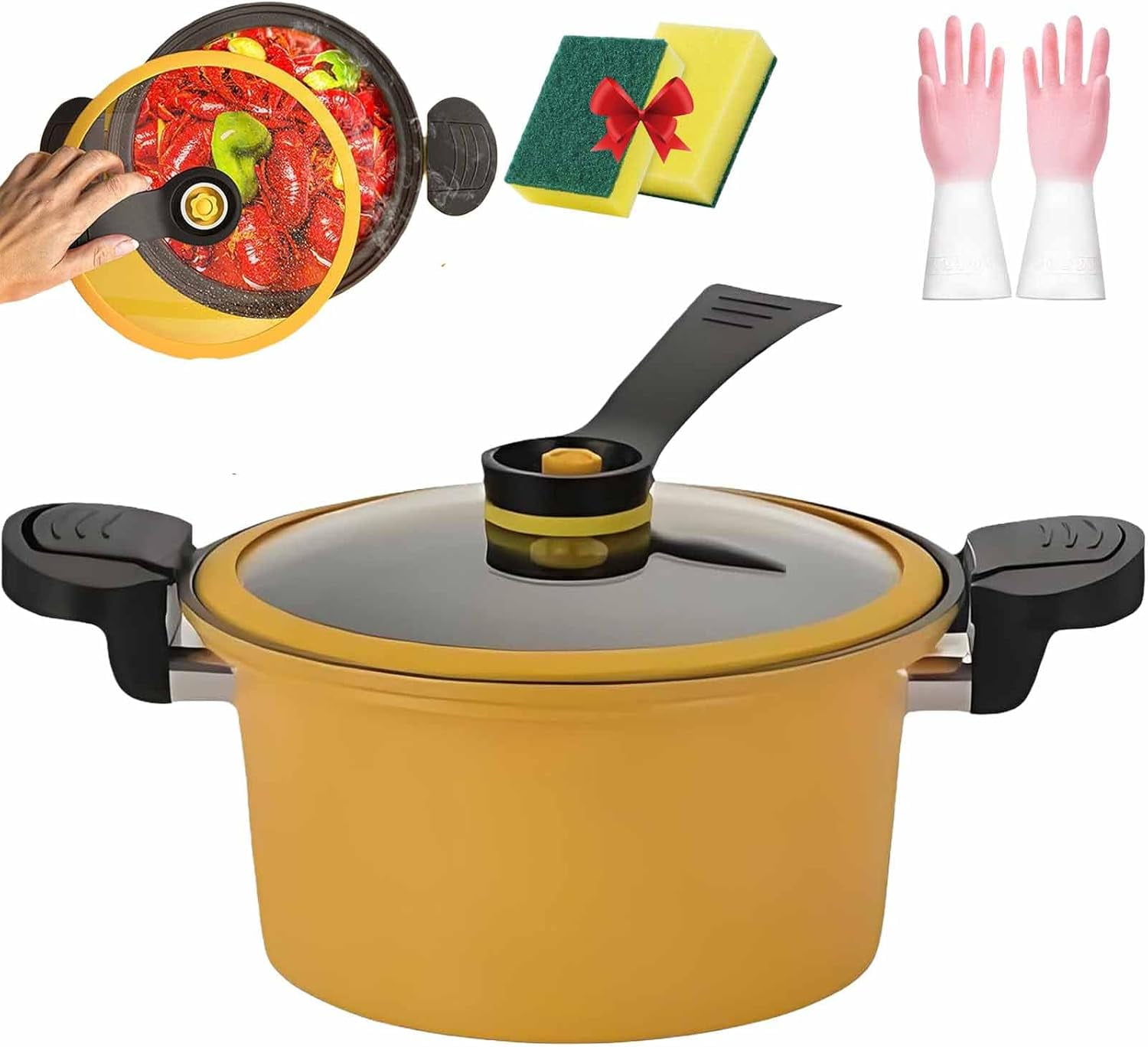 Micro Pressure Crock Pot, Multi Functional Large Capacity Non Stick ...