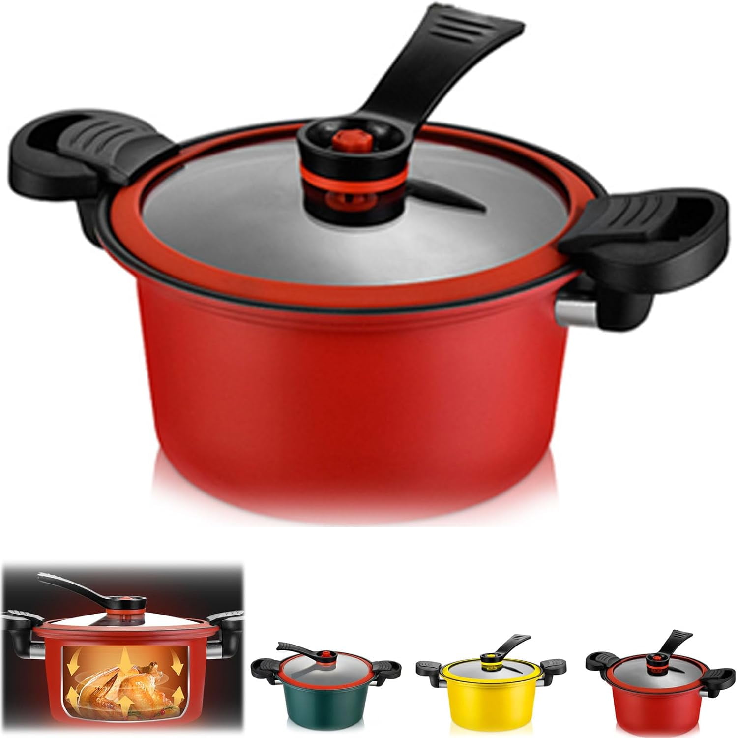 Micro Pressure Crock Pot, Micro Pressure Stock Pot, Gas Stove/Open Fire ...