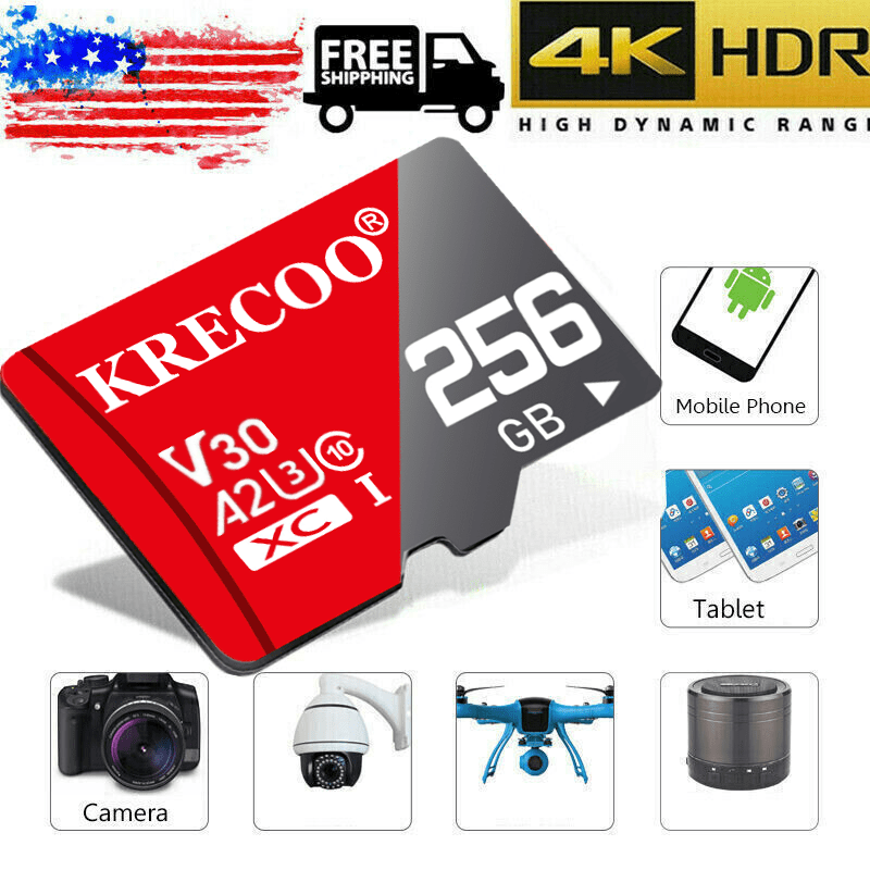 Micro SD 256GB Memory Card Class10 Flash TF 325MB/s Mini for Phone ...