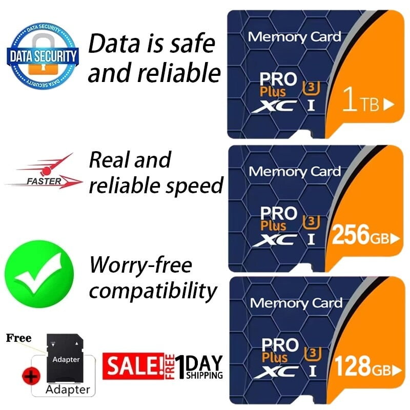 Micro SD Card 128GB 256GB 512GB 1TB Ultra TF Class 10 Memory Card ...
