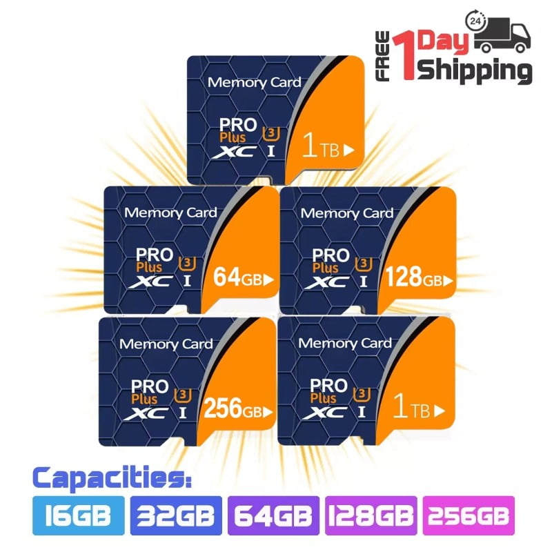 Micro SD Card 128GB 256GB 512GB 1TB Ultra TF Class 10 Memory Card ...