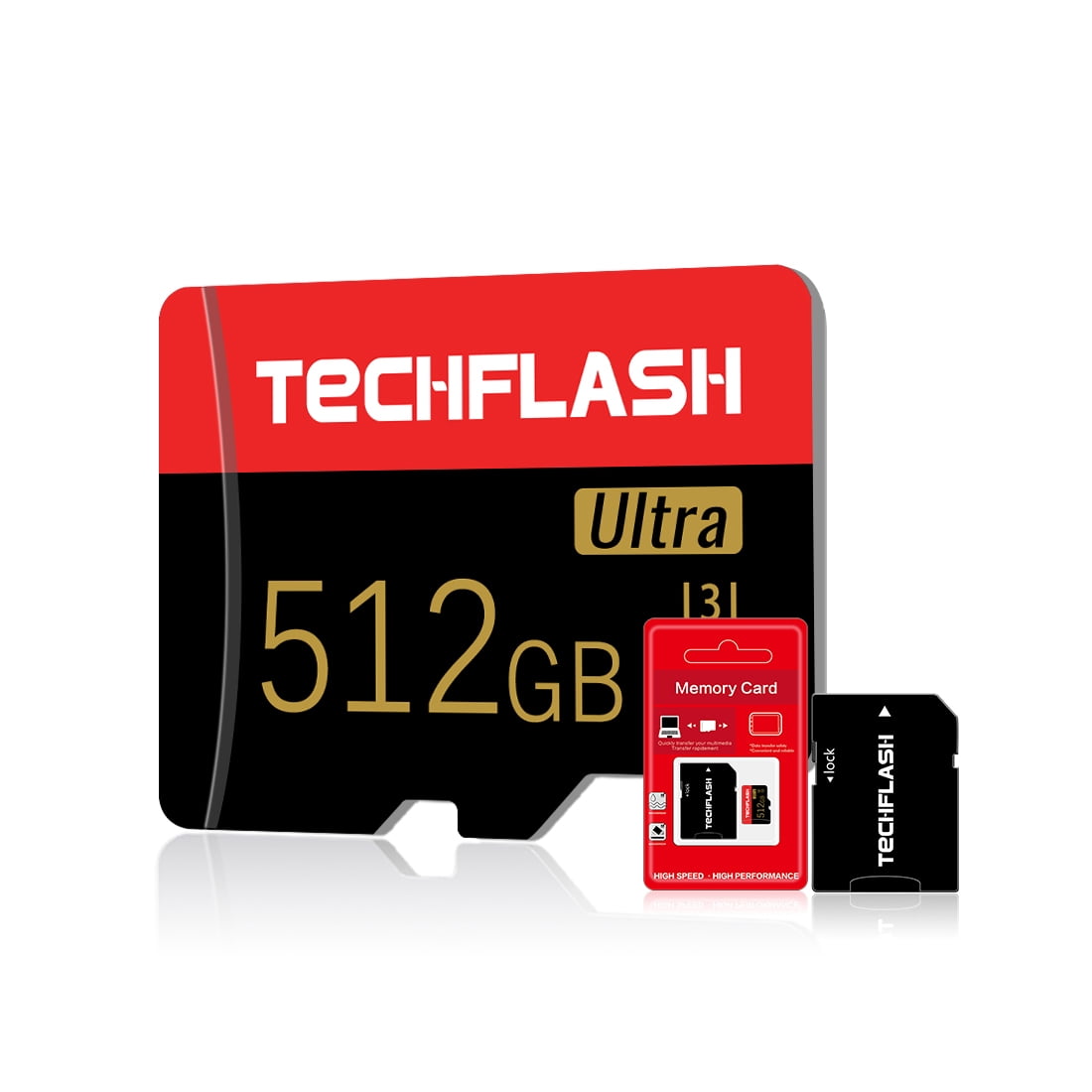 Micro SD Card 512GB SD Memory Card 512GB TF Card Class 10 High Speed Transfer SD Card with ...