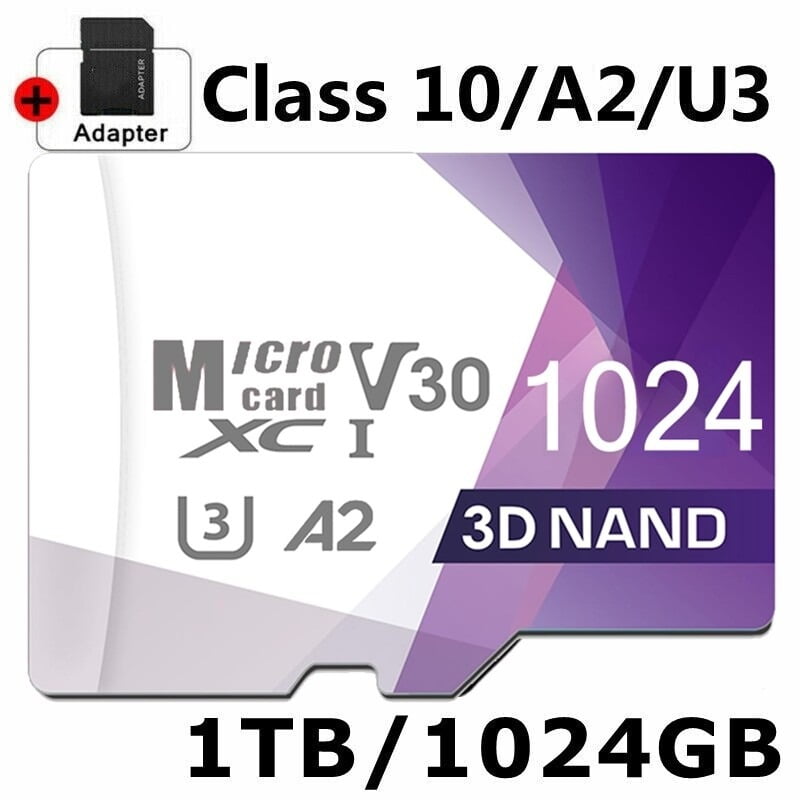 Micro SD Memory Card High Speed TF 256GB 64GB 128GB Class10 U3 Flash TF ...