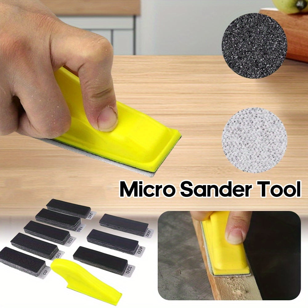 Micro Sander for Small Projects Finger Sander for Crafts with 80pcs ...