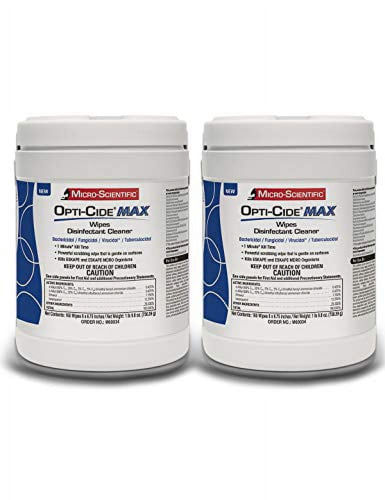 Micro-Scientific Opti-Cide Max Hospital Grade Disinfecting Wipes, 2 ...