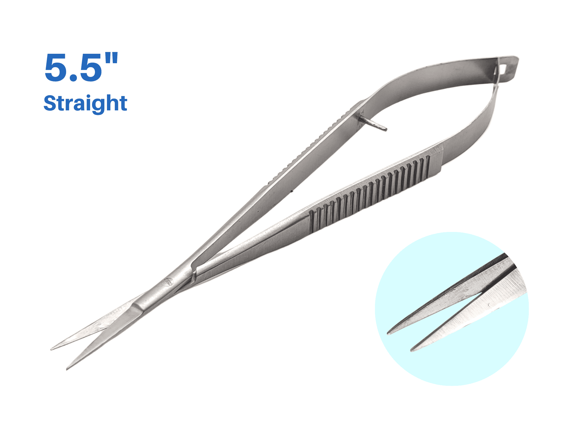 Micro Scissors Castroviejo 5.5 inches Straight Spring Action Silver ...