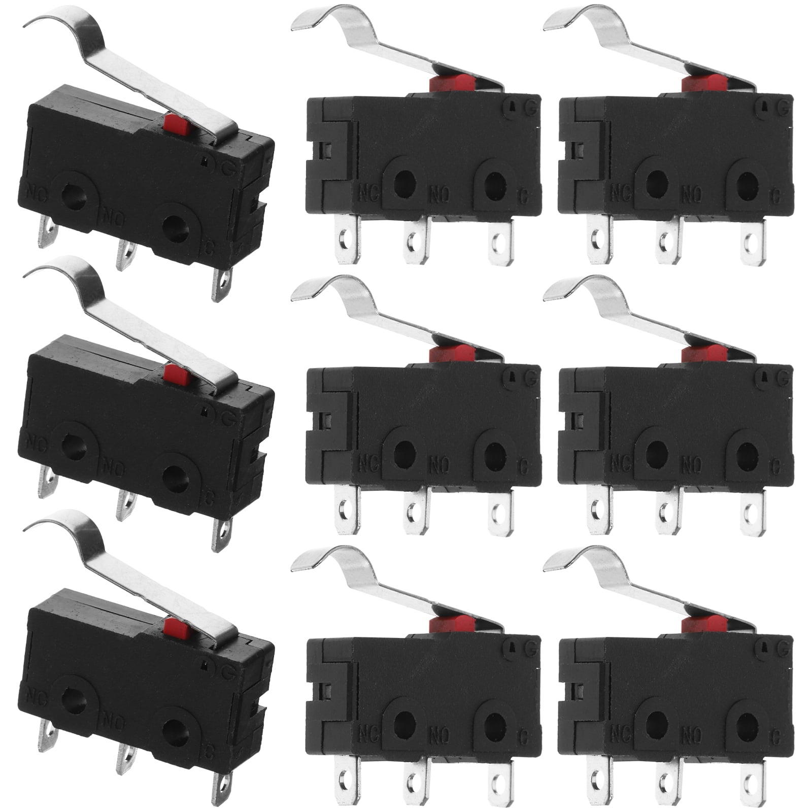 Micro Switch,10Pcs Limit Switch Normally Open Close Switch With Lever ...