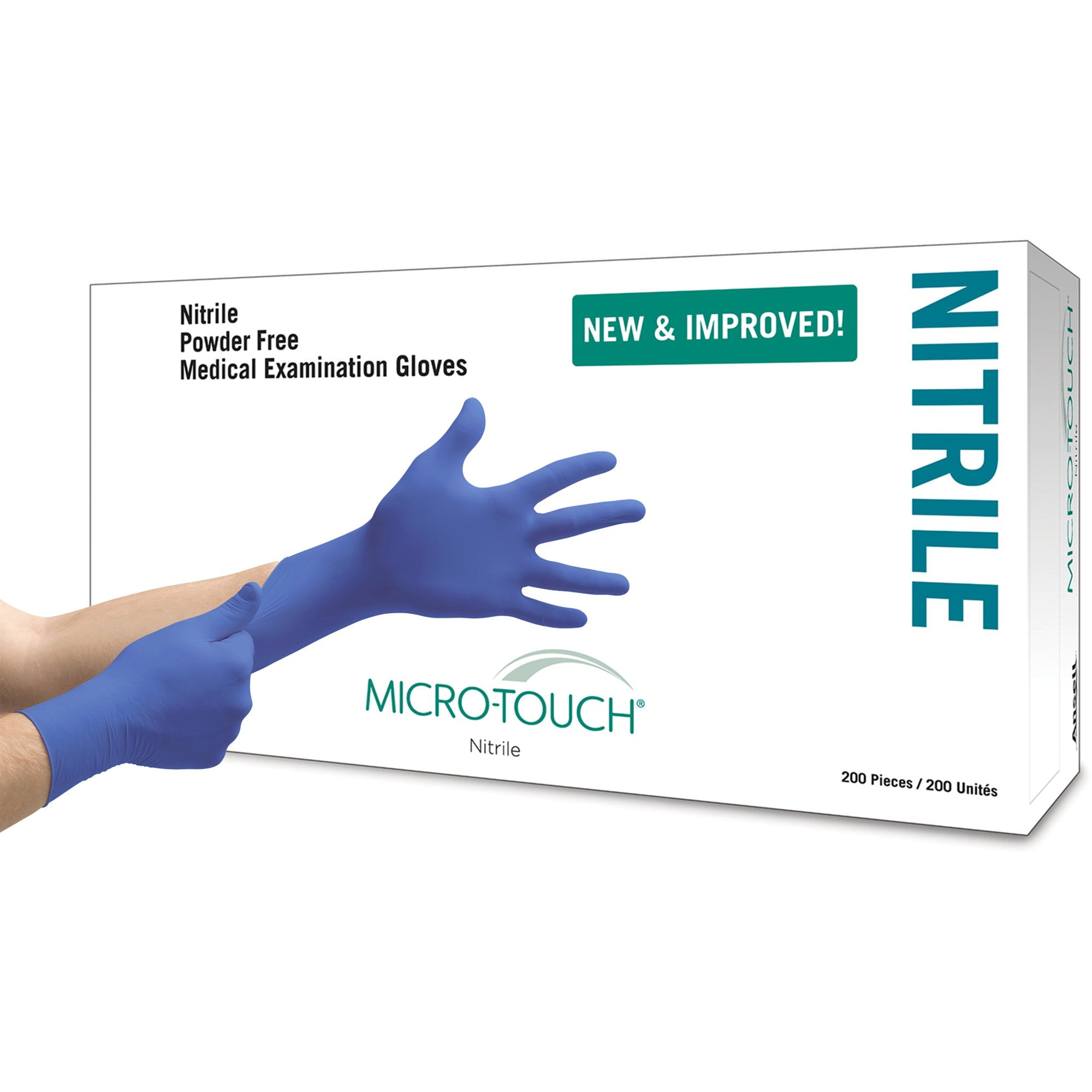 Micro-Touch Disposable Nitrile Exam Glove Standard Cuff Length MEDIUM ...