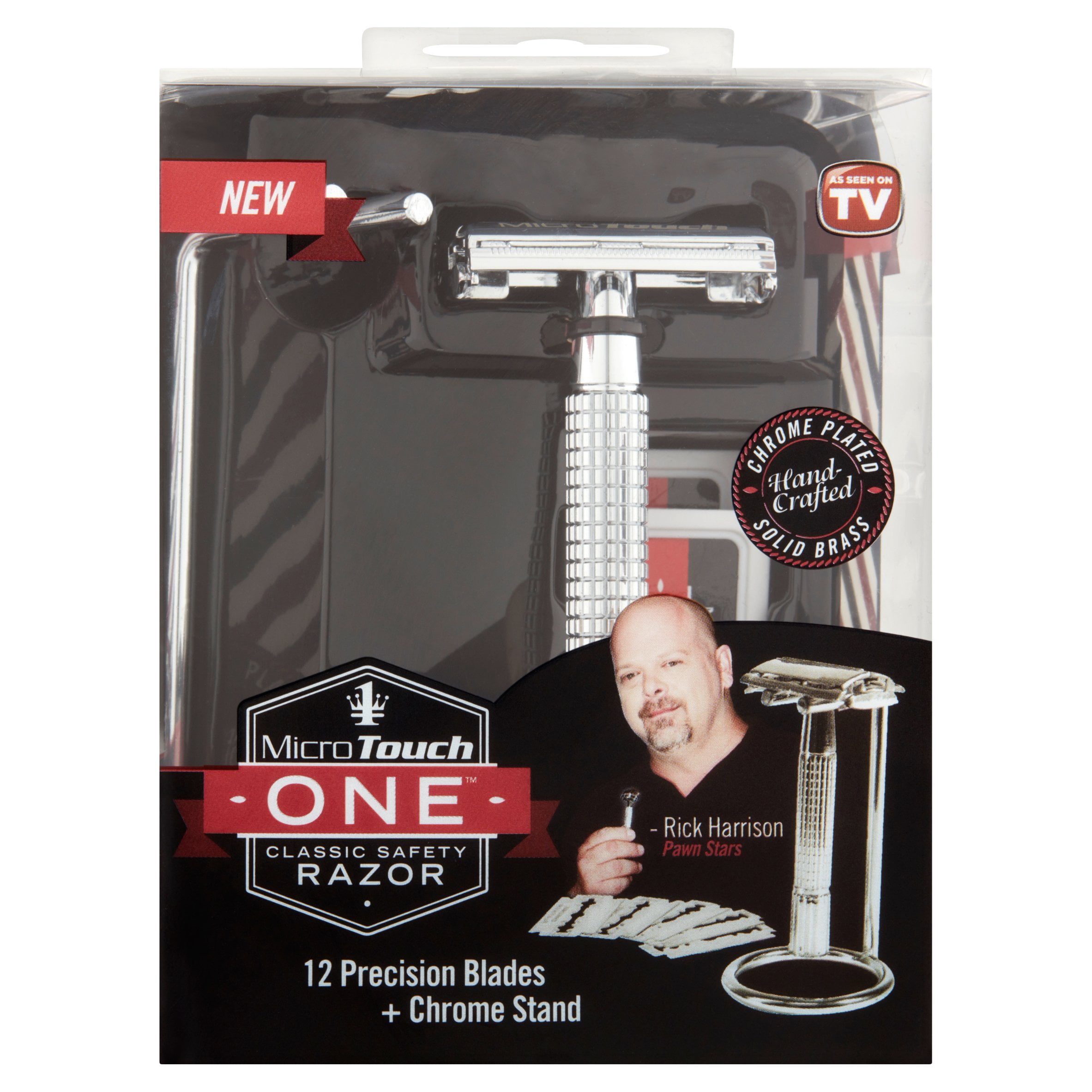 As Seen on TV Micro Touch One Safety Razor, Single Blade Razor, Chrome ...