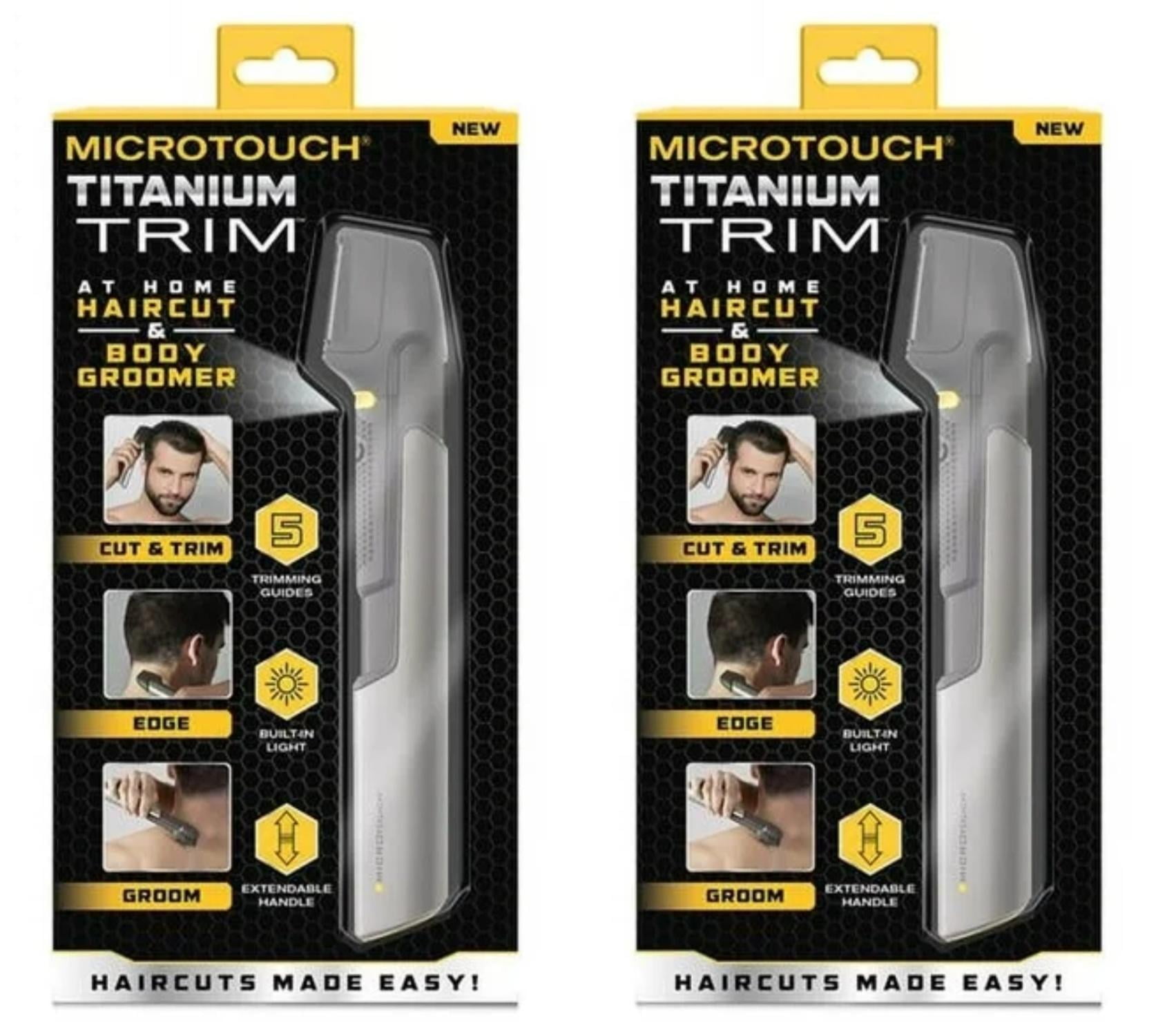 MicroTouch Titanium Trim Lighted Hair Cutting Tool and Body Groomer ...