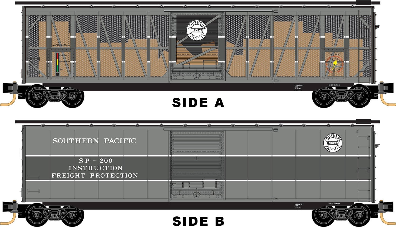Micro-Trains MTL N-Scale 50ft Box Car Southern Pacific/SP Impact Car ...