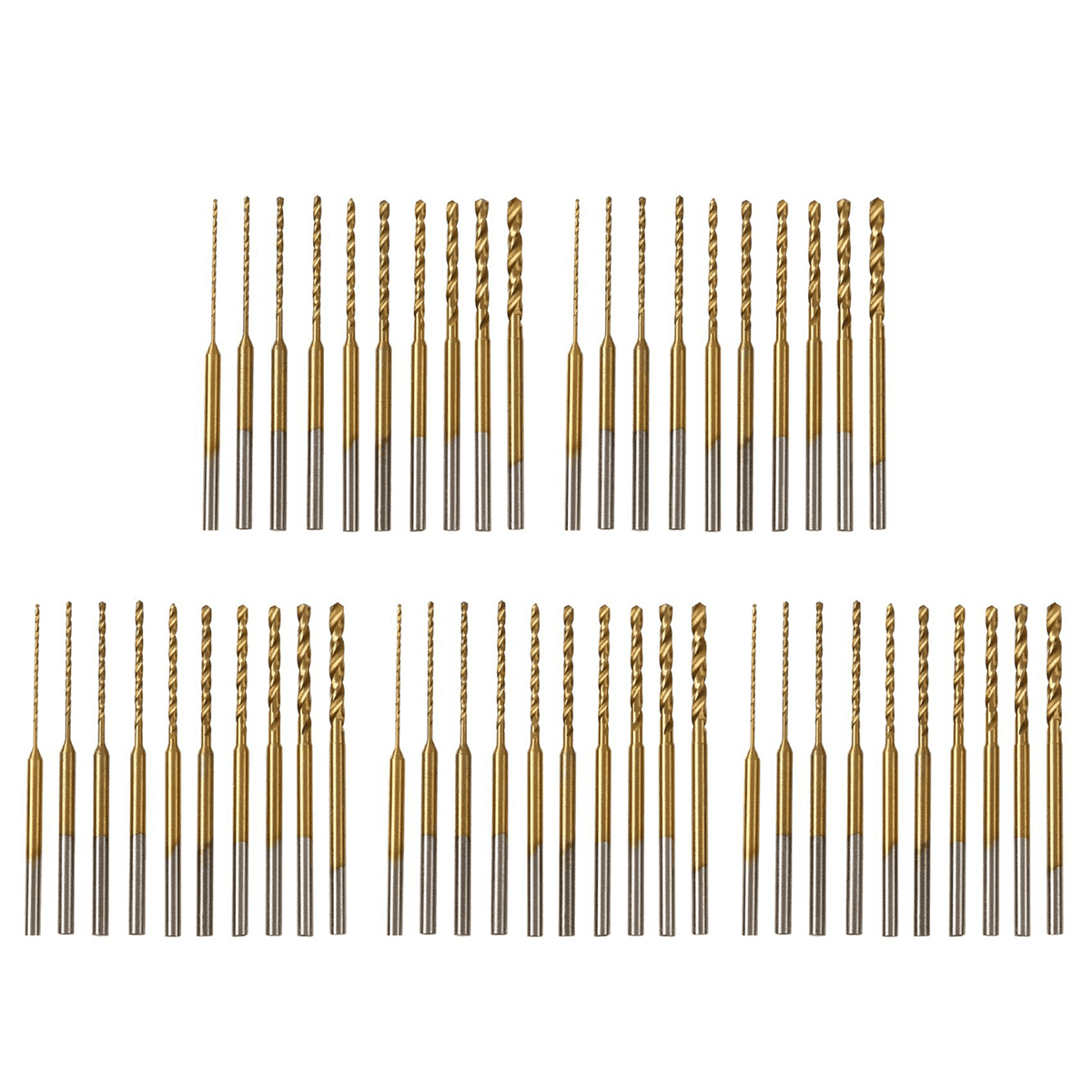 Micro-Twist Drill Bit Set - 50Pcs 0.6mm-2.2mm Tiny 2.35 Shank HSS Mini ...