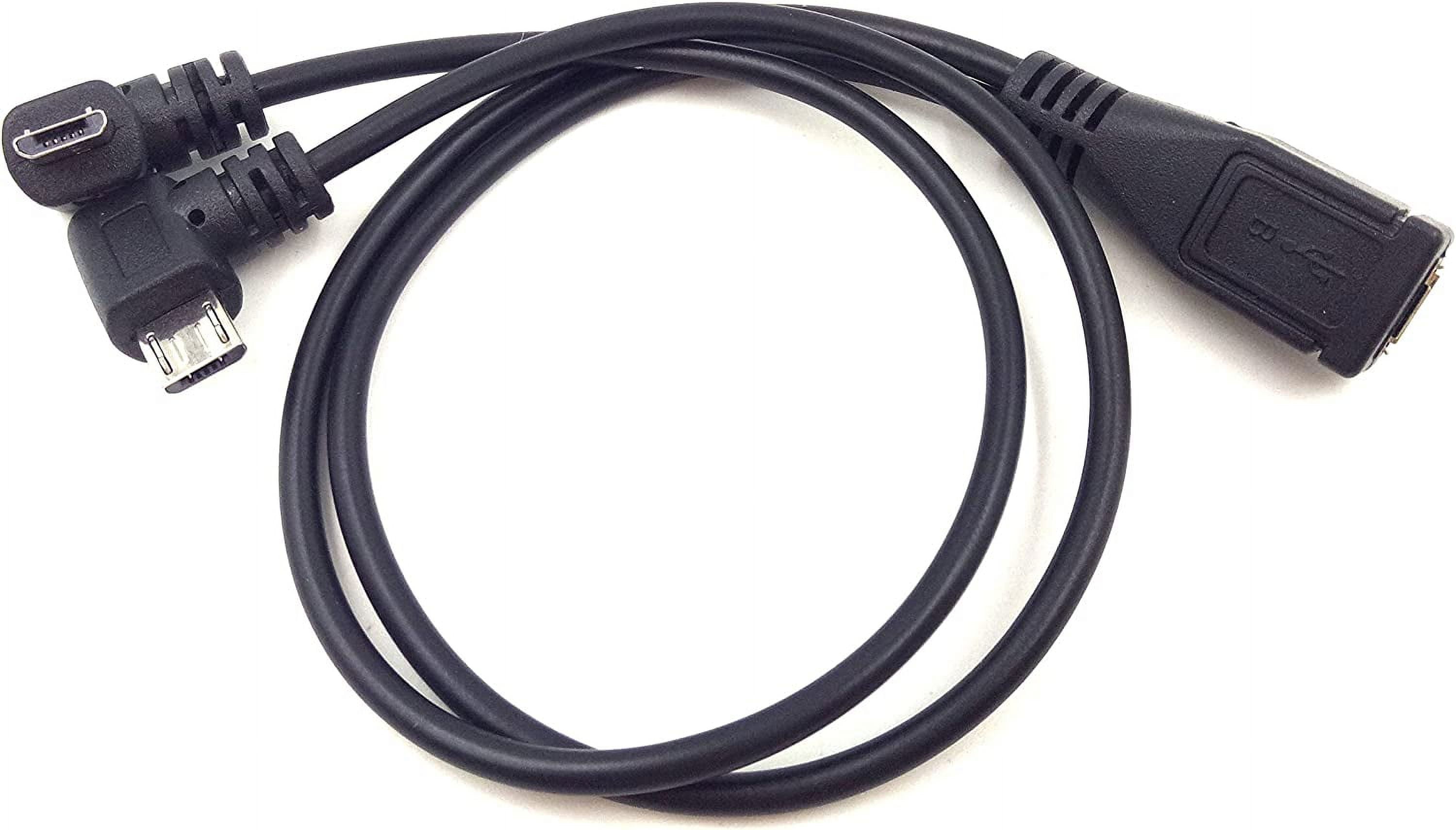 Micro USB 1 to 2 Y Splitter Cable, Qaoquda 90 Degree Right Angle Micro ...