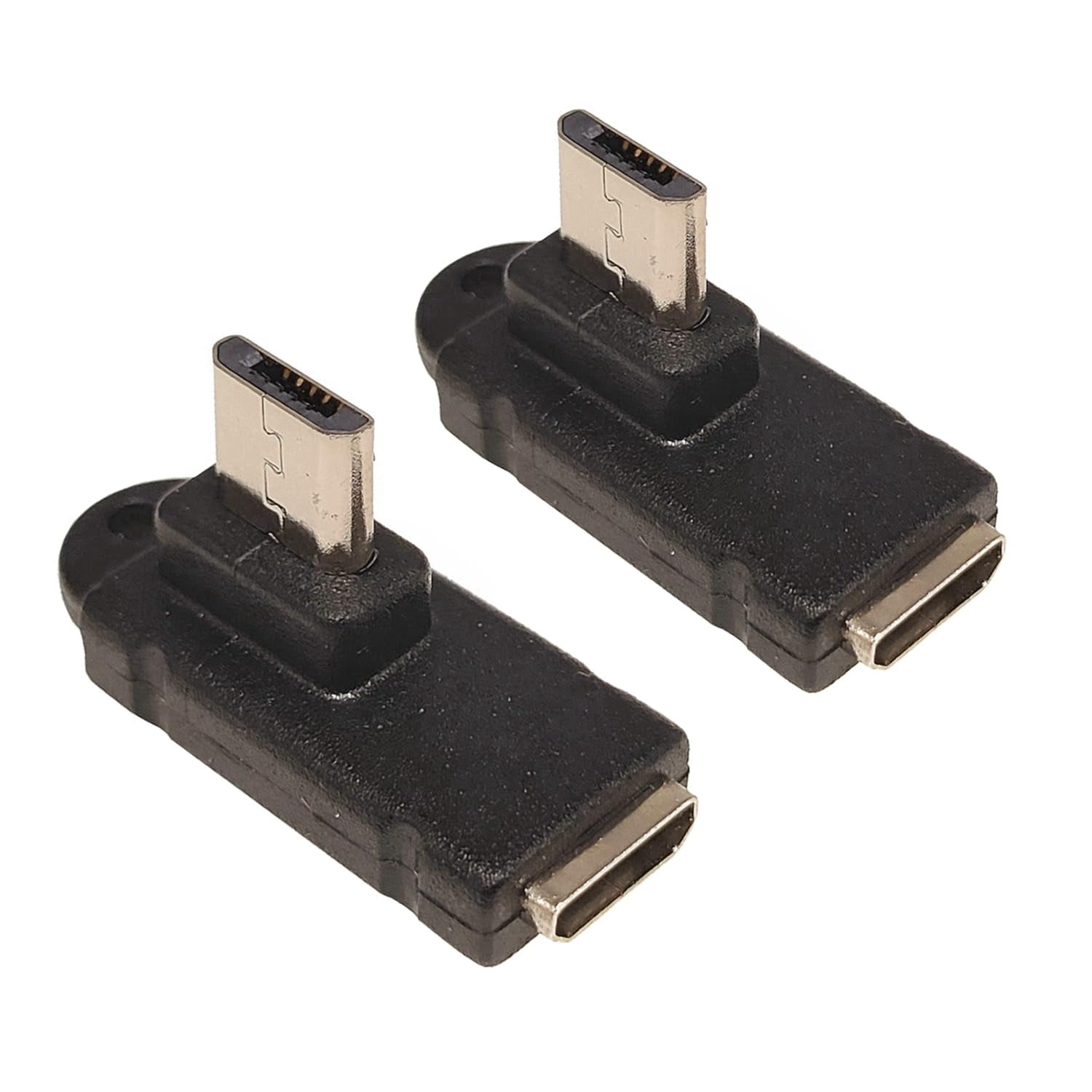 Micro USB 2.0 5Pin Male to Female M to F Extension Connector Adapter Long Plug Connector 90 ...