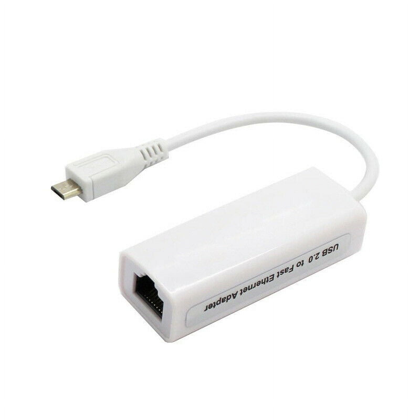 Micro USB 2.0 to Ethernet RJ45 Network Lan Adapter with Cable ...