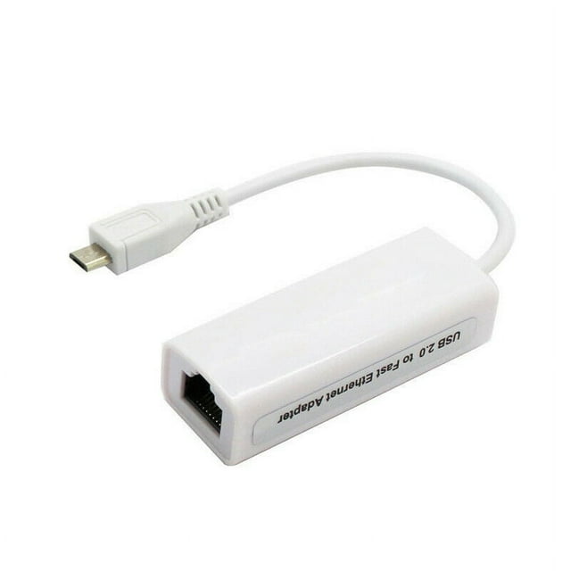 Micro USB 2.0 to Ethernet RJ45 Network Lan Adapter with Cable ...