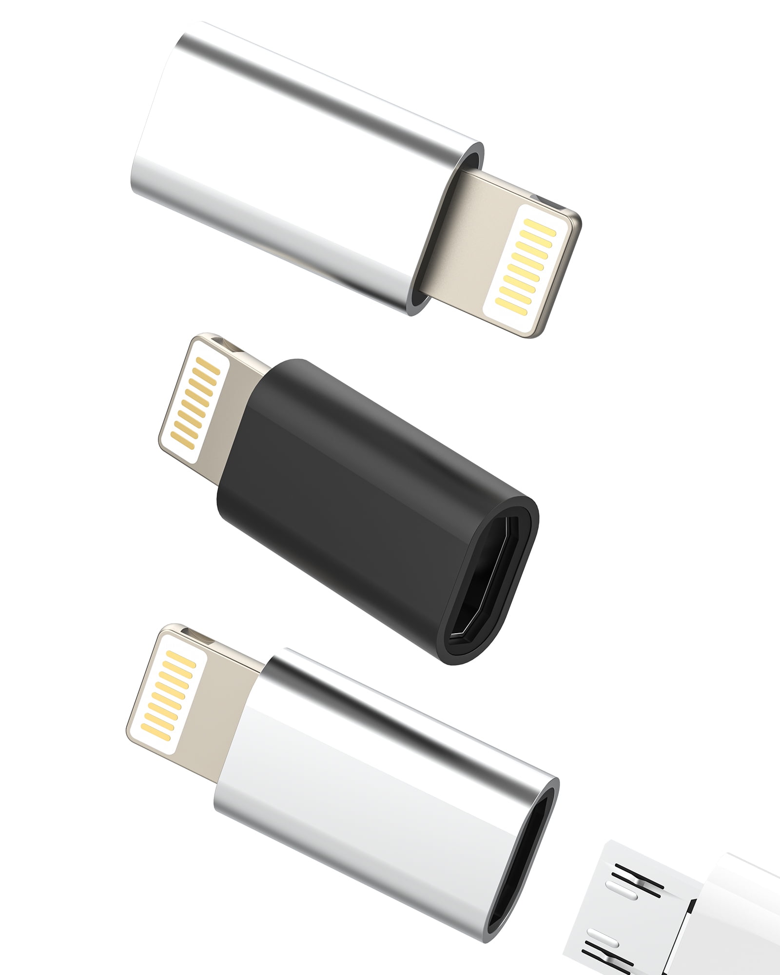 Micro USB female to Lightning Male Charger Adapter(3 Pack)for iPhone 14 ...