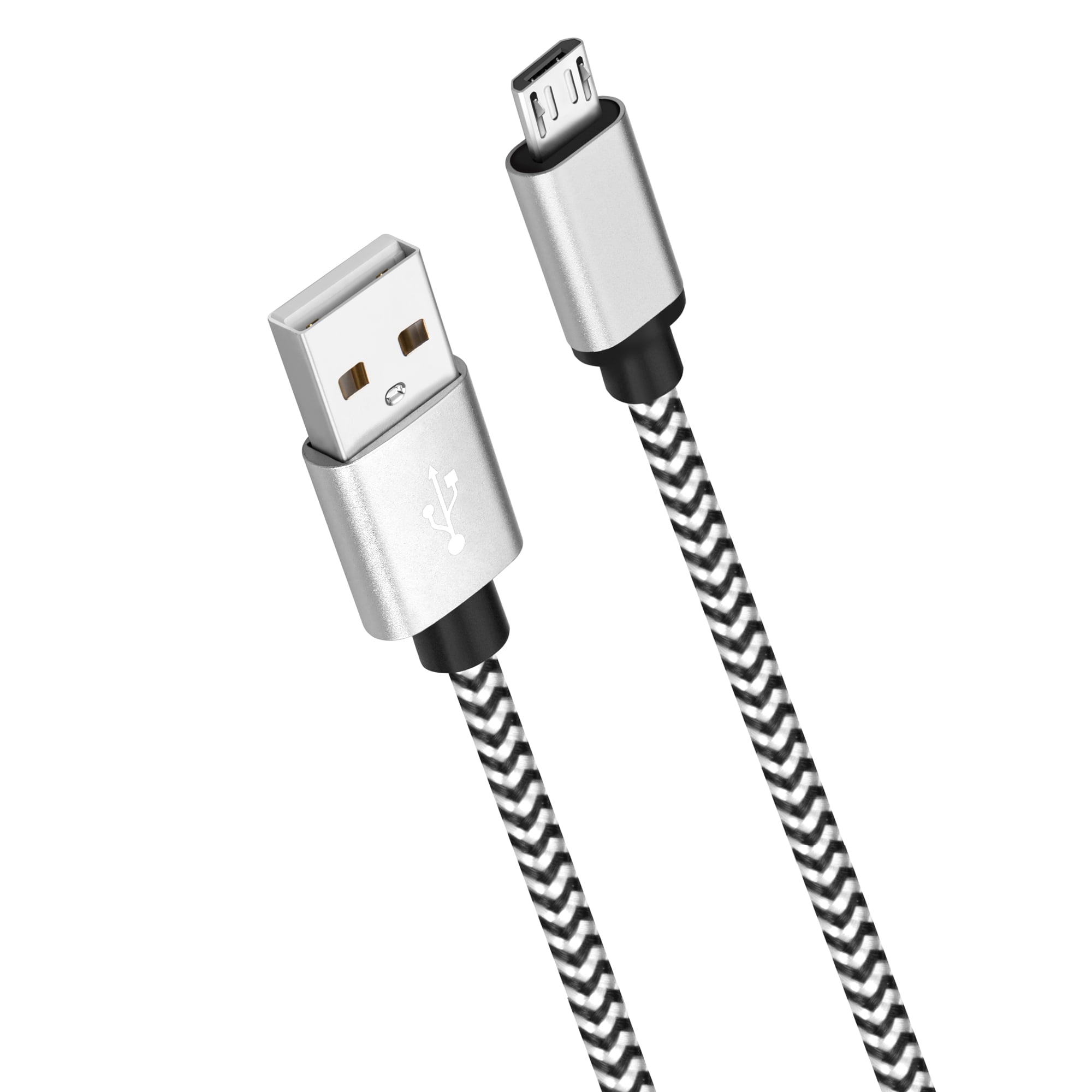 ROFAY 10 Ft Micro USB Cable, White - Walmart.com