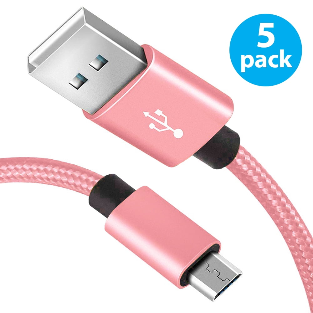 Micro USB Cable, 10FT Nylon Braided High-Speed Micro USB Charging and ...