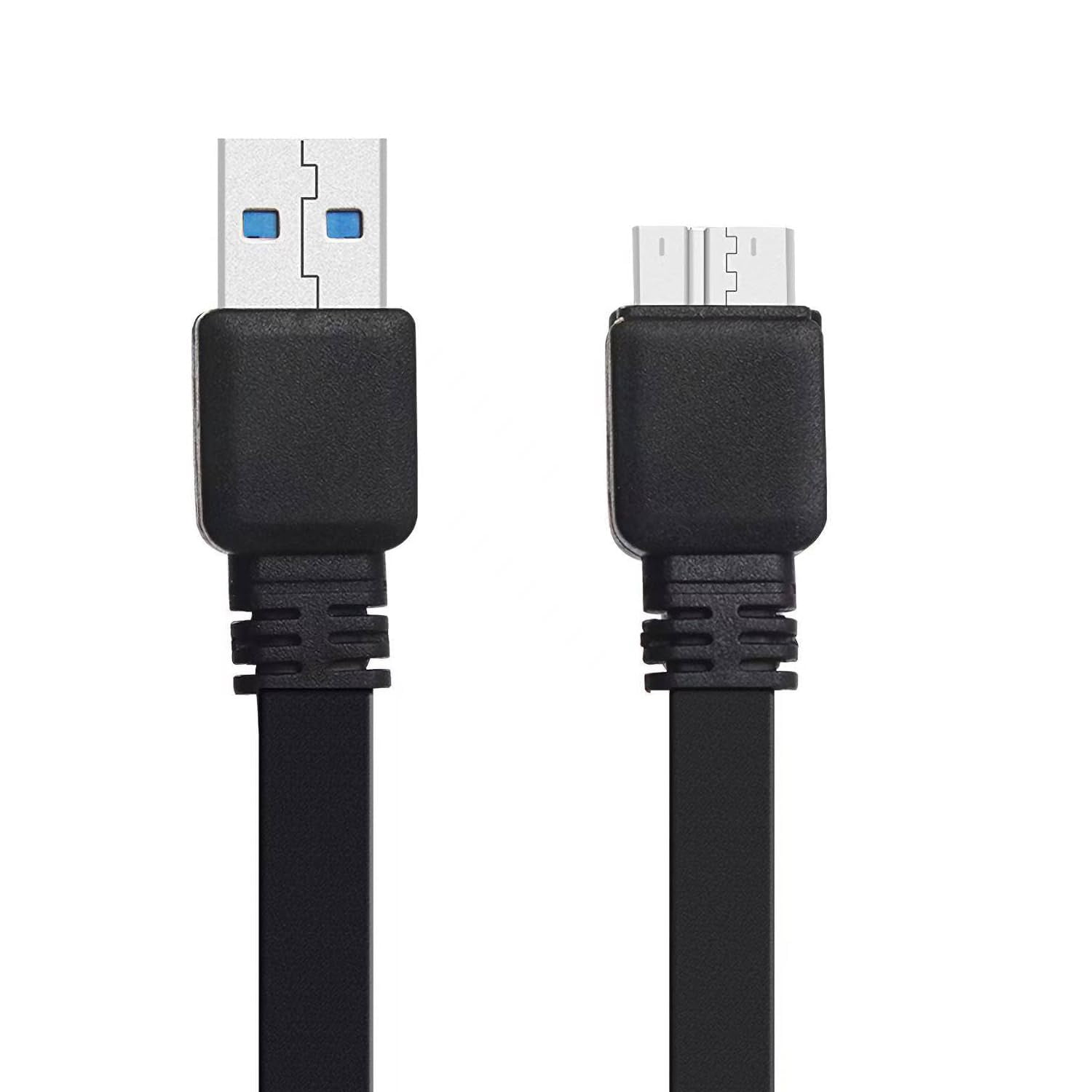 Micro USB Cable 3ft, USB 3.0 A Male to Micro USB 3.0 Flat Cable Sync ...
