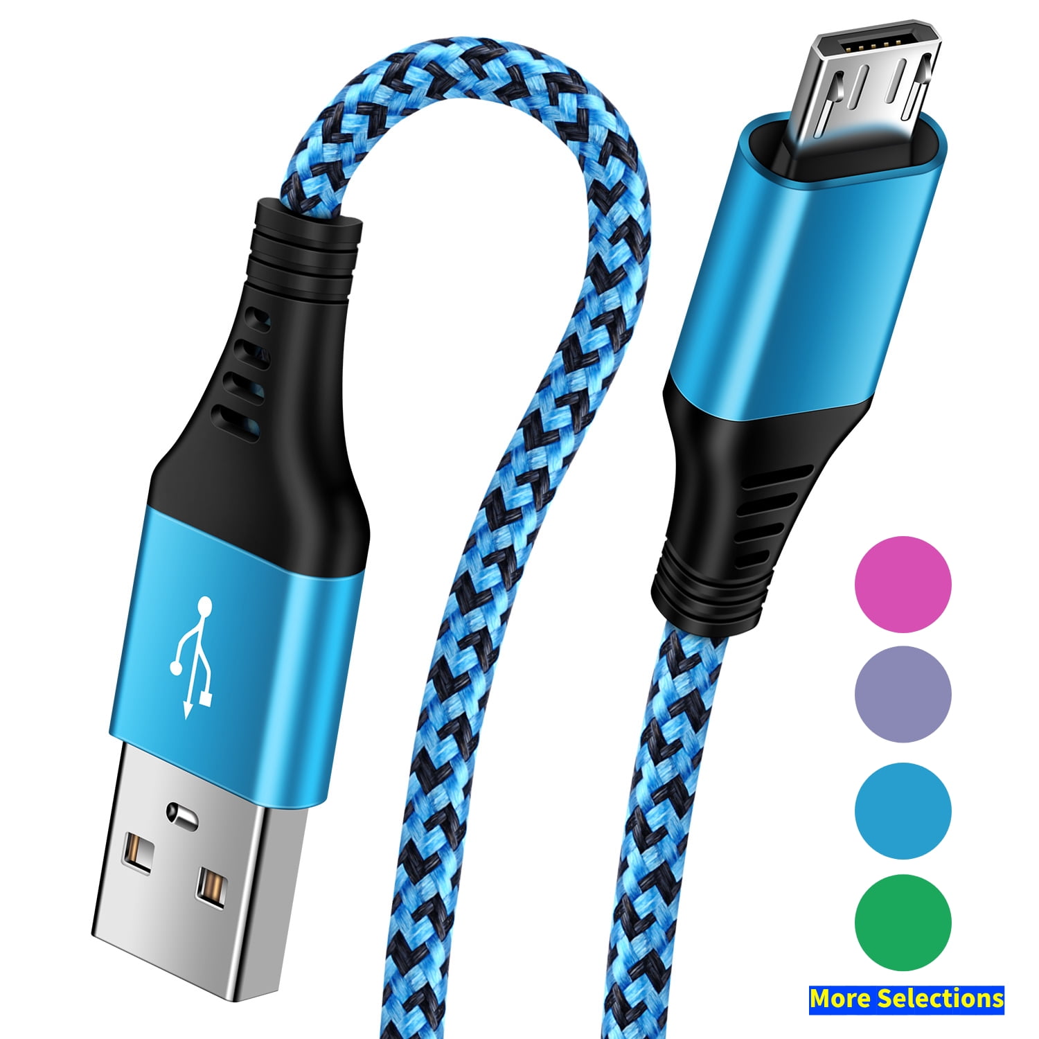 Micro USB Cable 6ft,AILKIN Micro Cable for Android Charging Cable Nylon ...