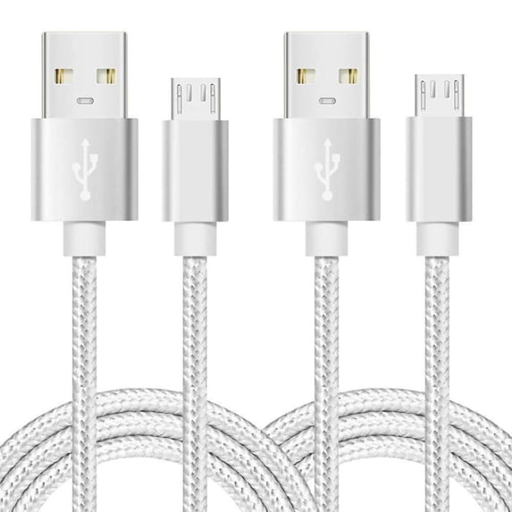 Micro USB Cable Android Charger, 2 Pack 10FT/3M Durable Nylon-Braided ...