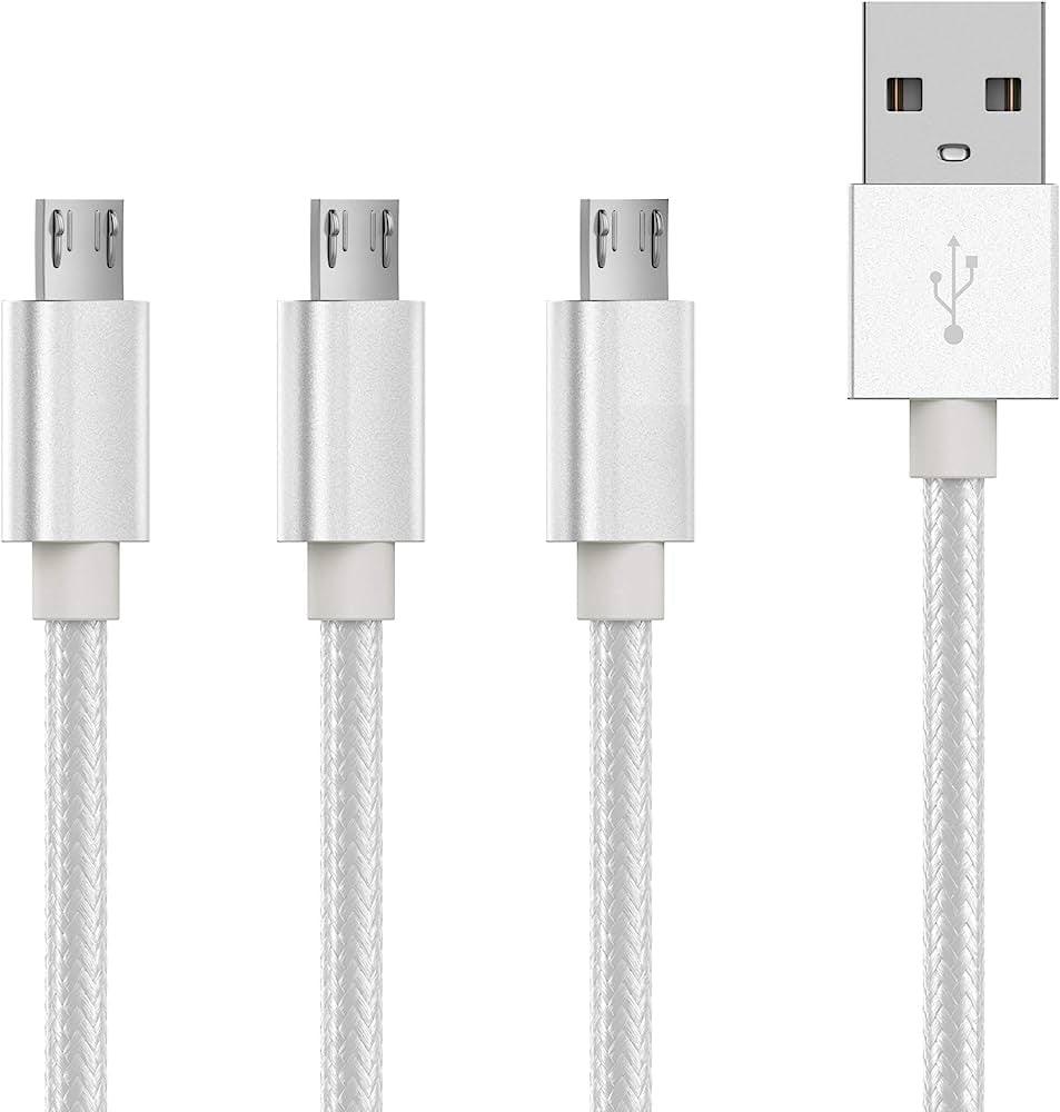 Micro USB Cable Android Charger 3-Pack 10 FEET [NYLON BRAIDED] Extra ...