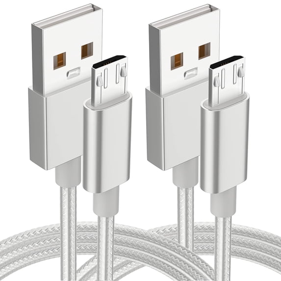 Micro USB Cable Android Charger, Durable Nylon-Braided Fast Sync ...