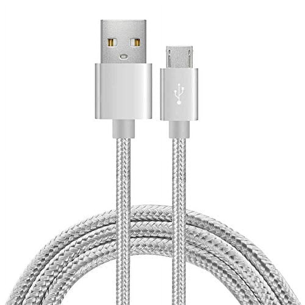 Micro USB Cable, Nylon Braided Fast Phone Charger Cord Android USB High ...